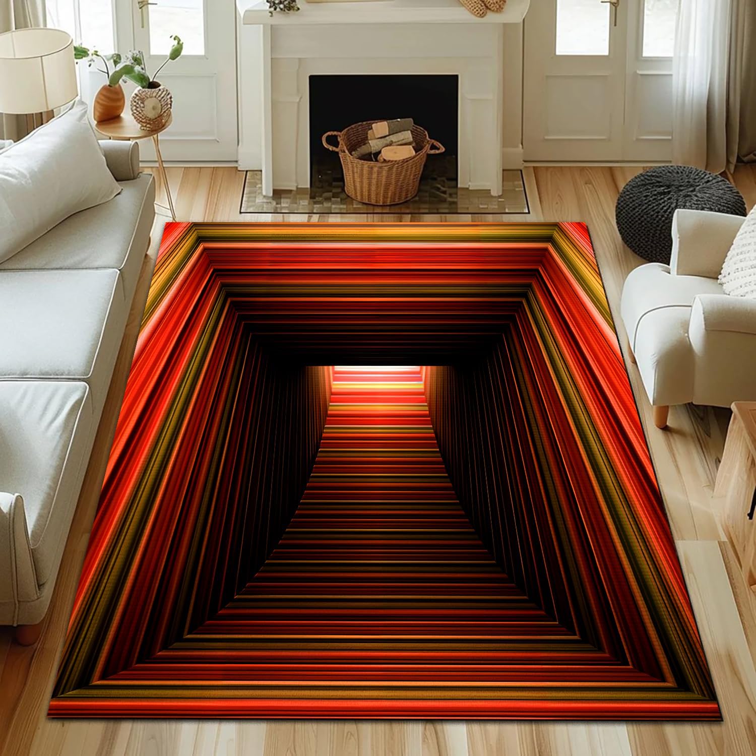 Amazon.com: 3D Optical Illusion Rug, 3D Carpet, Colorful Vortex Trippy ...