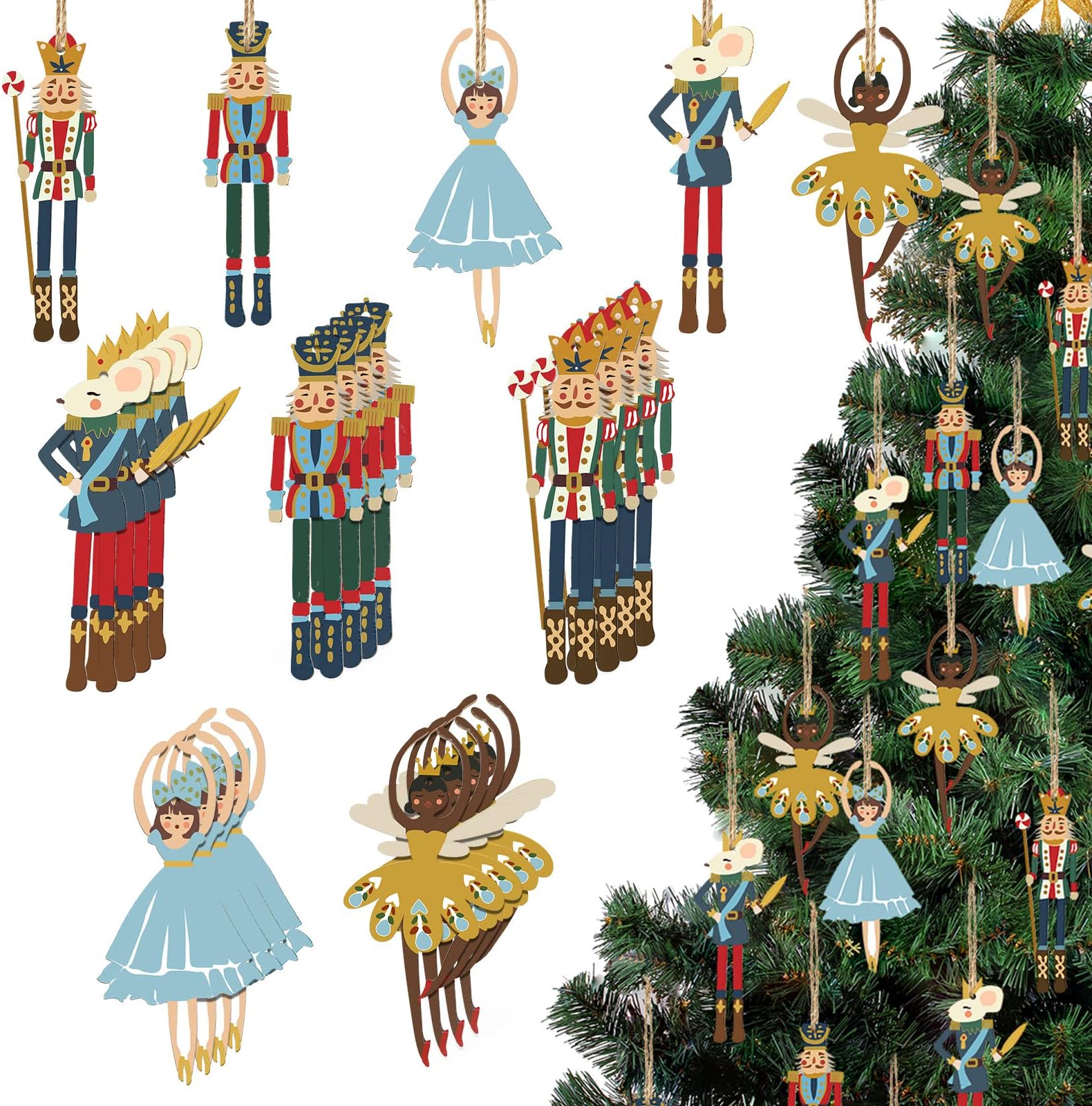 Amazon.com: Weysat Christmas Nutcracker Decoration Set Nutcracker ...