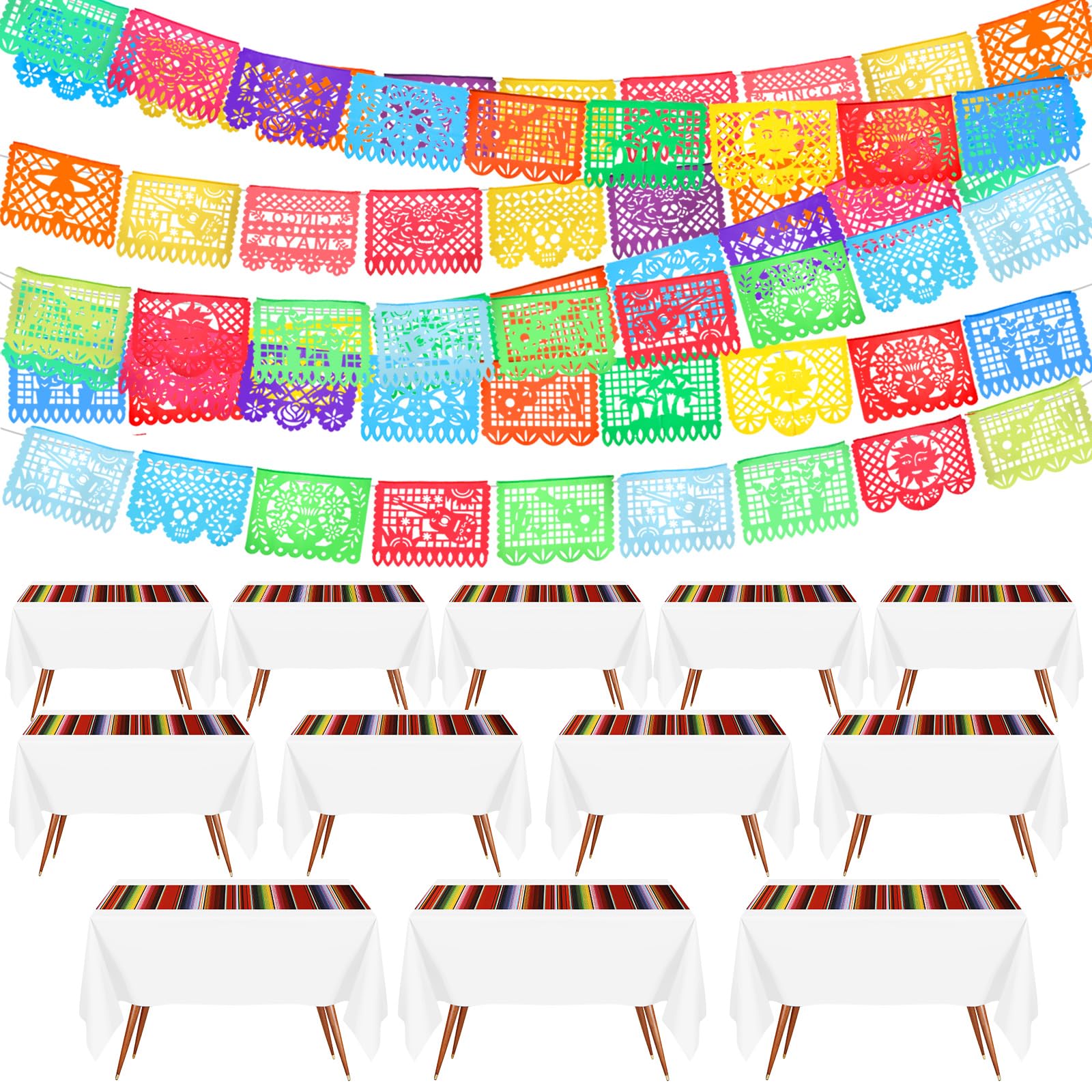 Snapklik.com : Preboun Mexican Plastic Tablecloth And Mexican Papel ...