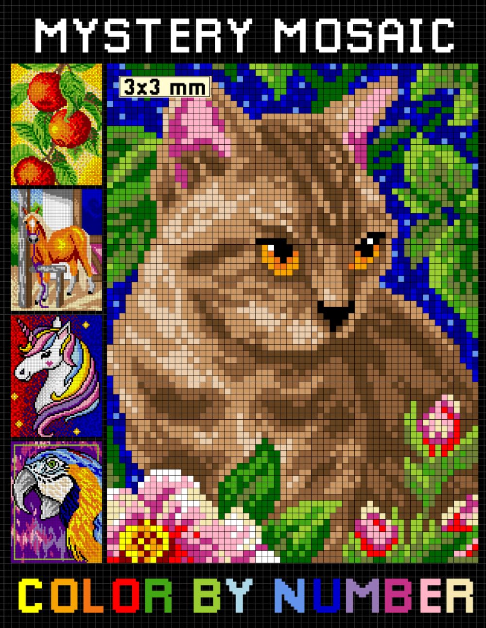 Amazon | Mystery Mosaic Color By Number: Adult Pixel Art Coloring Book ...
