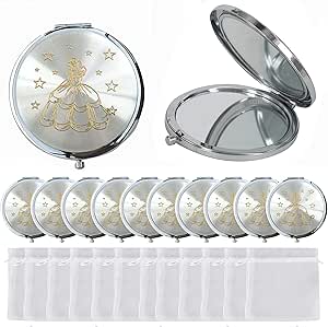 Amazon.com: WE Makeup Compact Mirror Favor Cinderlla 12PCS Quinceanera ...