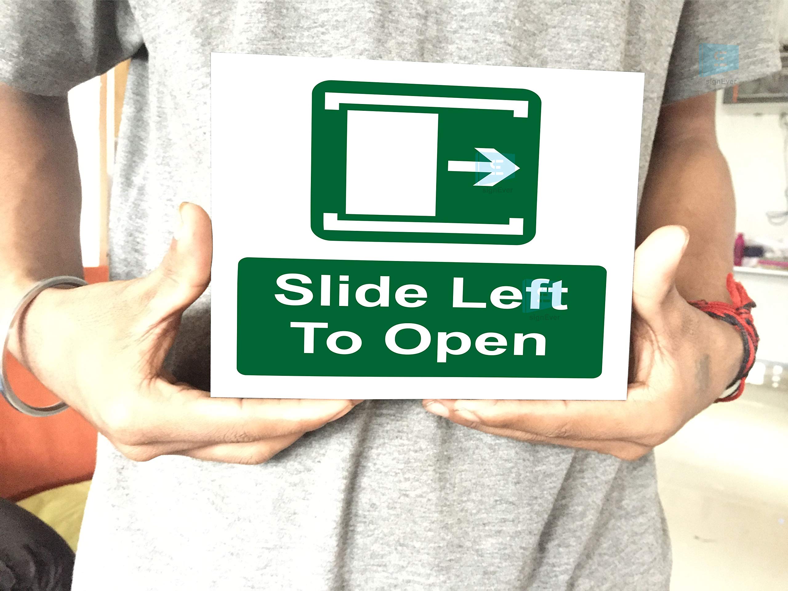 Buy SIGN EVER Slide Left To Open Sign Boards Shop Bank Office Hospital ...
