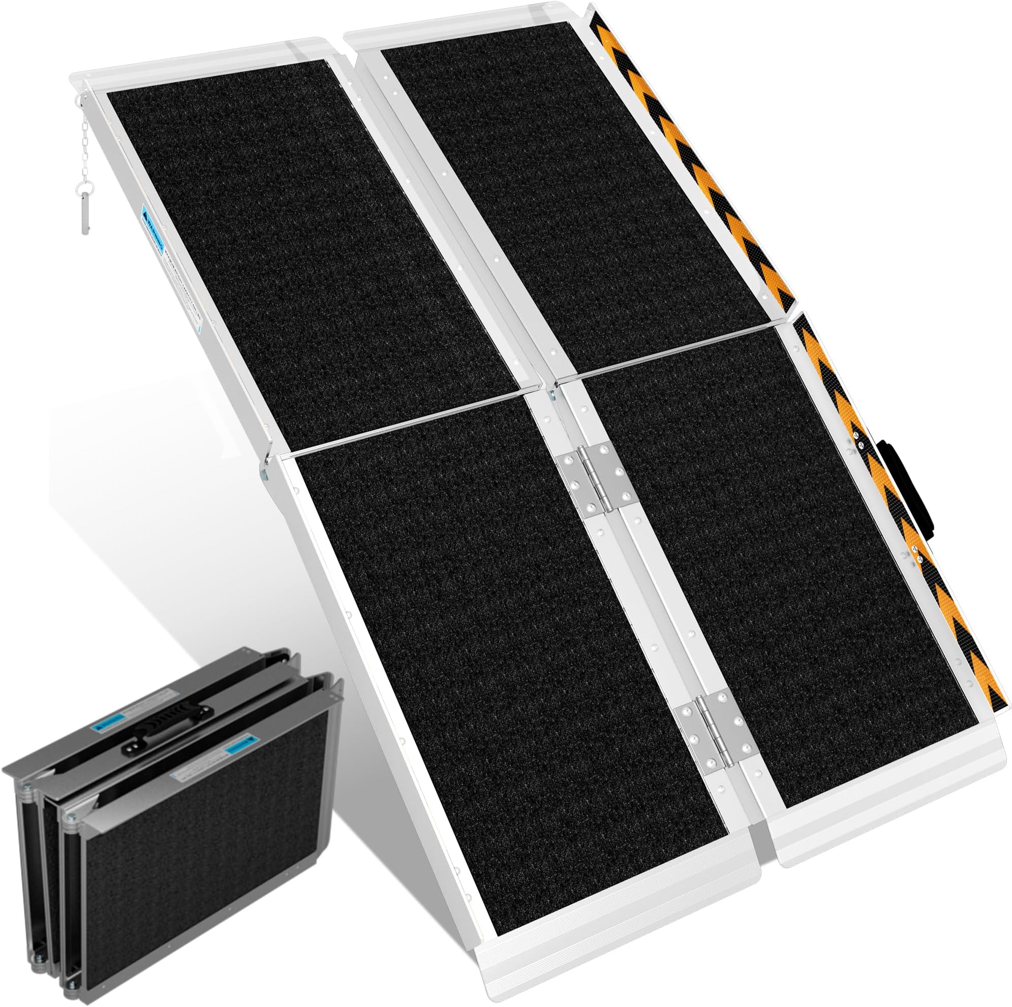 YITAHOME Wheelchair Ramps 4ft, Folding Portable Antiskid Aluminum Ramp ...