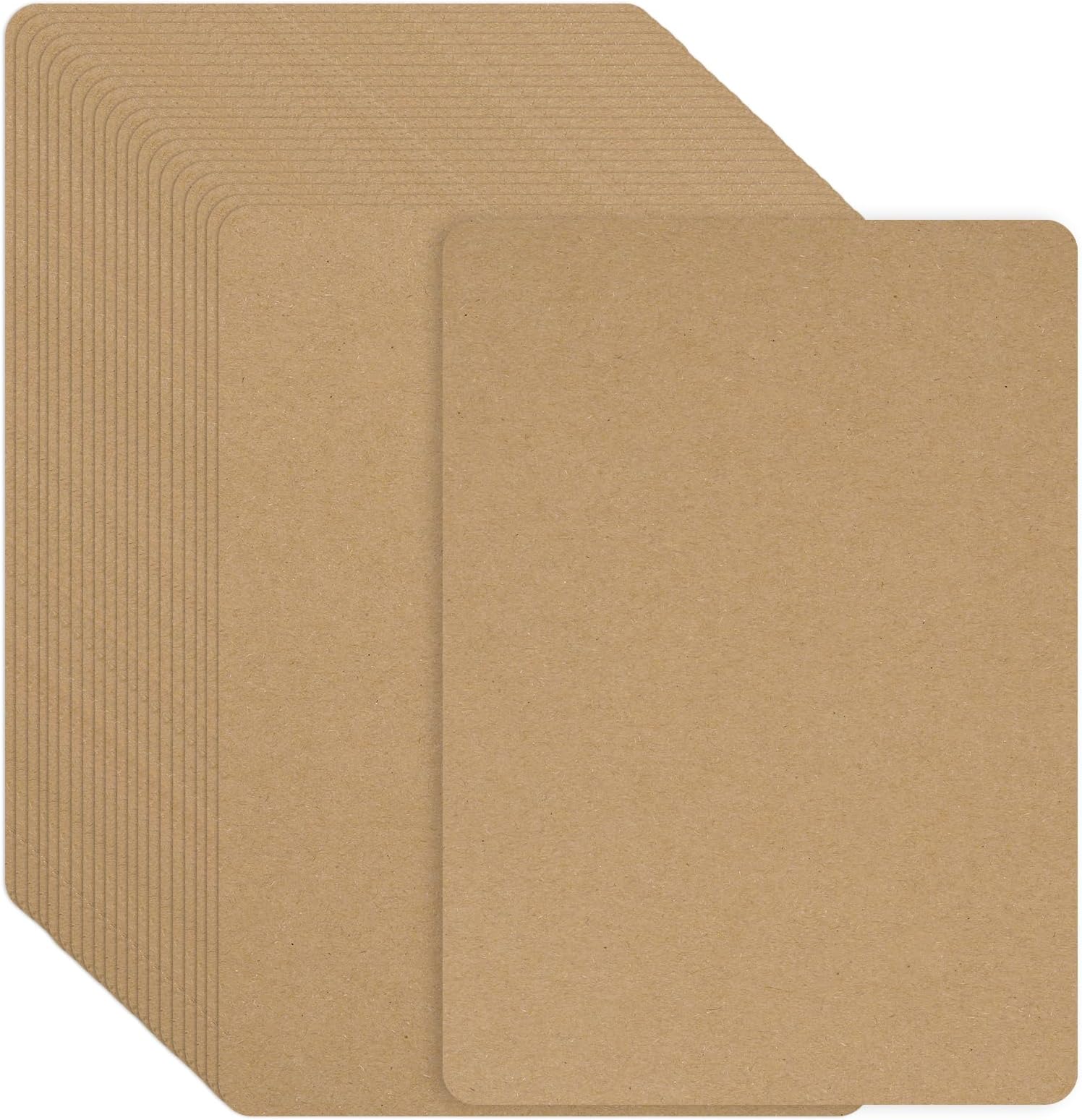 JIANTA 120Pcs Brown Kraft Paper Card, A6 Blank Kraft Cards, 250gsm ...