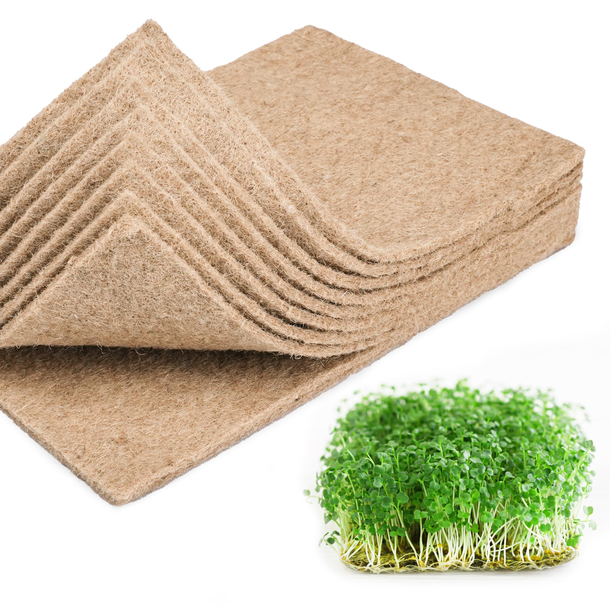 Amazon.com : UCandy 10 Pack Jute Grow Mat for Microgreens, 8" X 12 ...