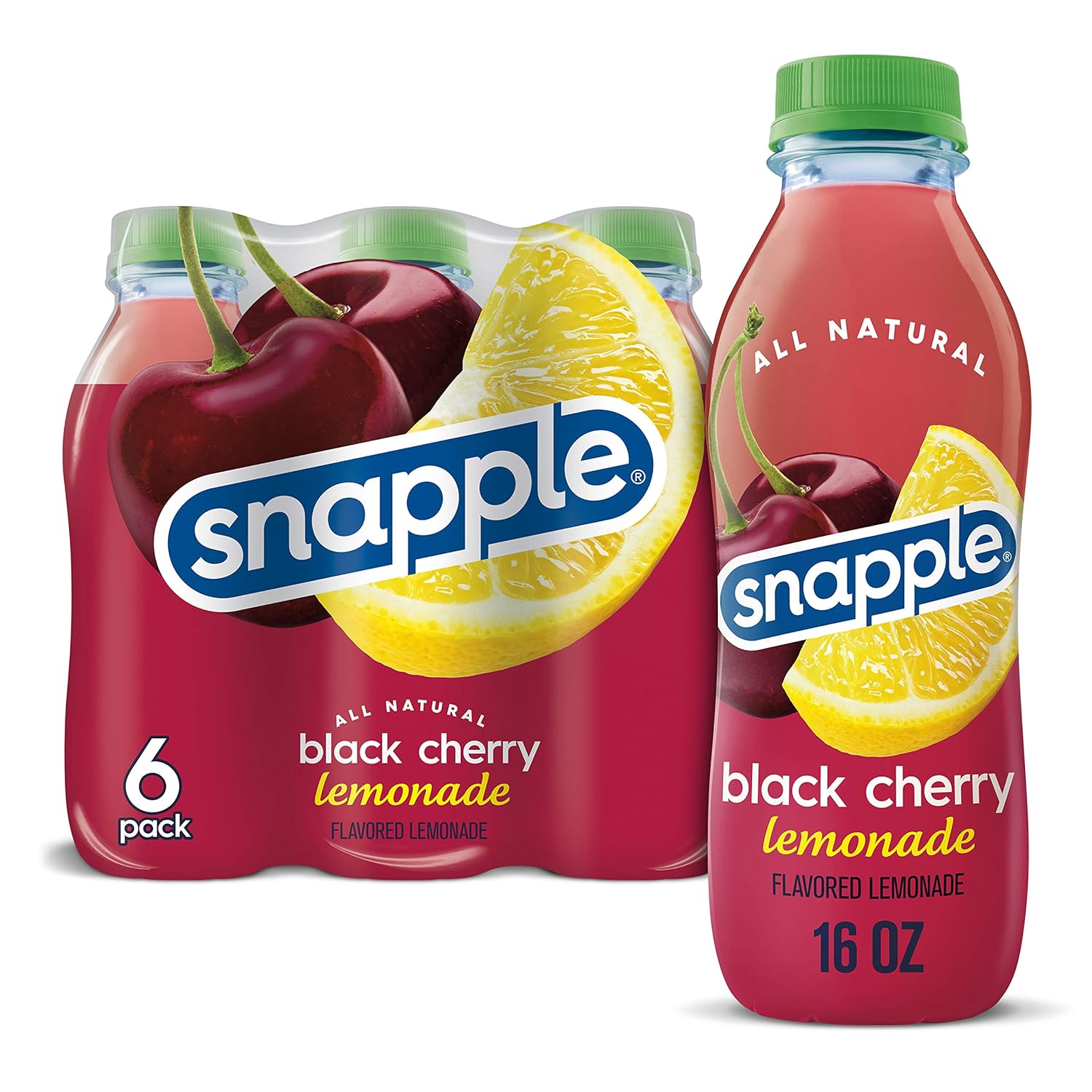 Amazon.com : Snapple Black Cherry Lemonade, 16 fl oz recycled plastic ...