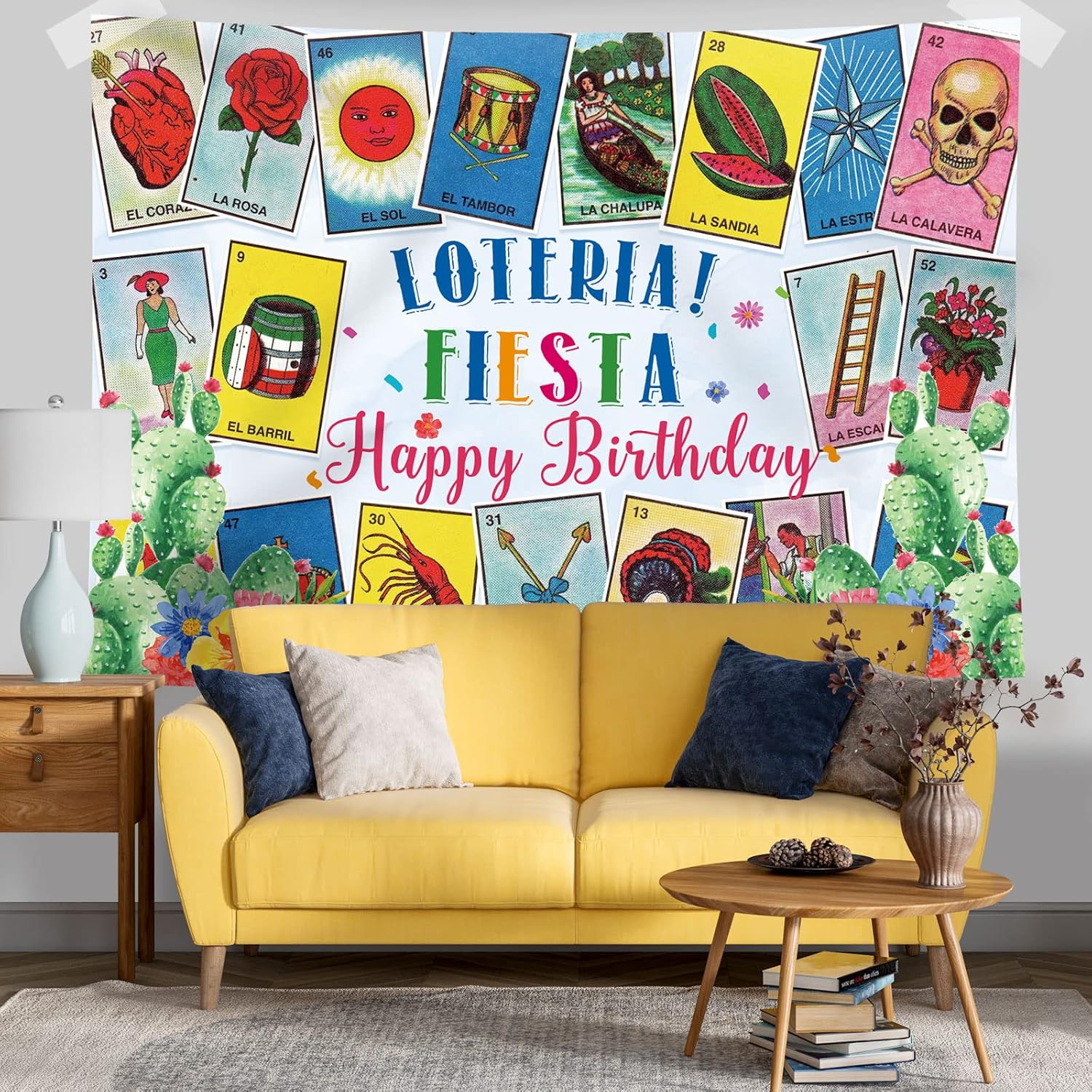 Rsuuinu Telón de fondo de tarjeta de lotería, fiesta mexicana, fiesta ...