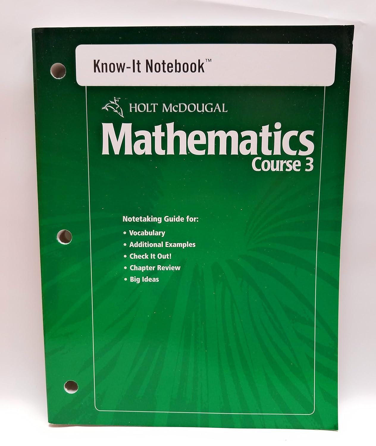 Mathematics Course 3, Grades 6-8 Know-it Workbook: Holt Mcdougal ...