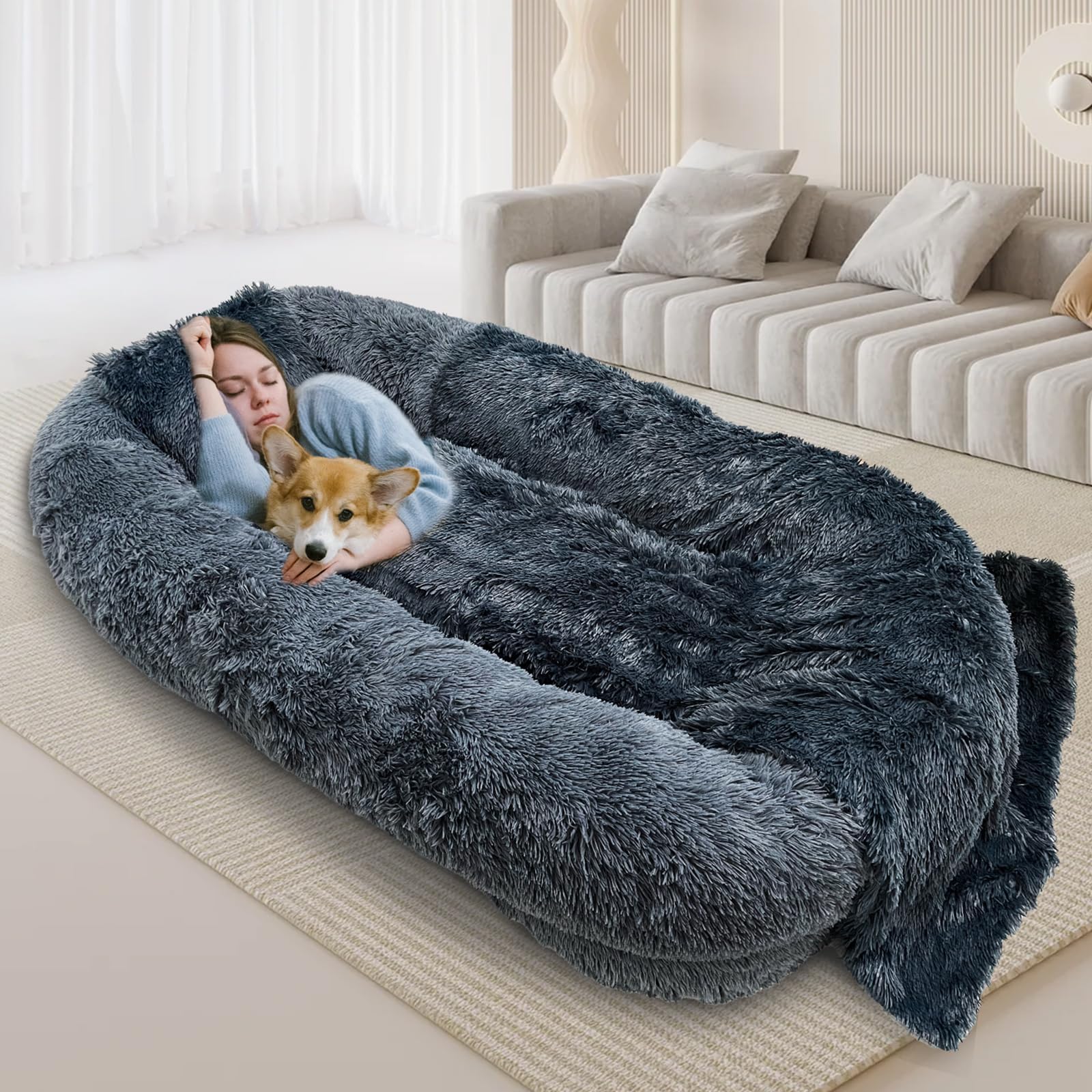 Amazon.com : Pet Bed Sofa Human Dog Bed for Adult Lazy Sofa Couch,5 ...