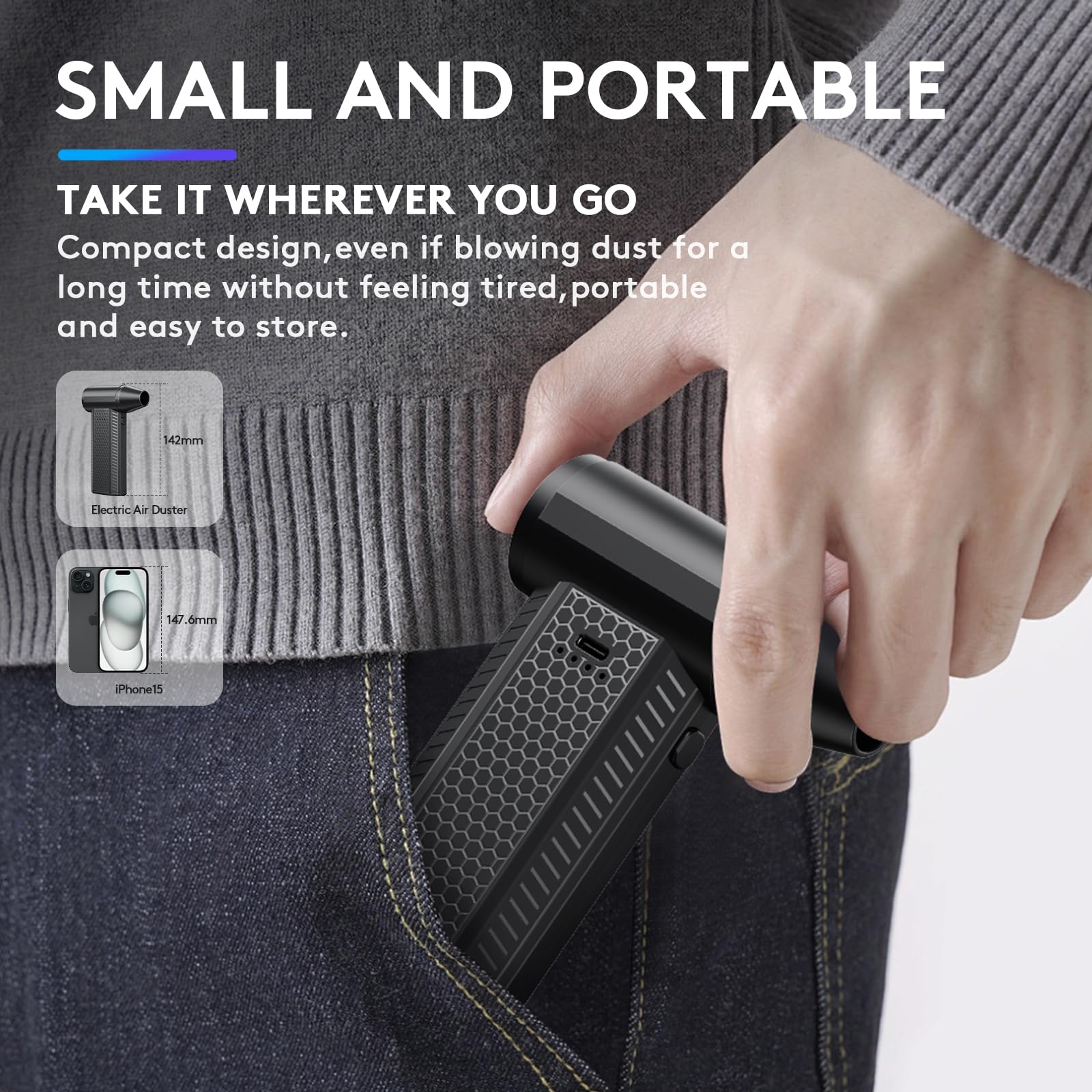 Amazon Air Blower 4 In 1 Compressed Air Duster, 130000RPM Electric Air ...