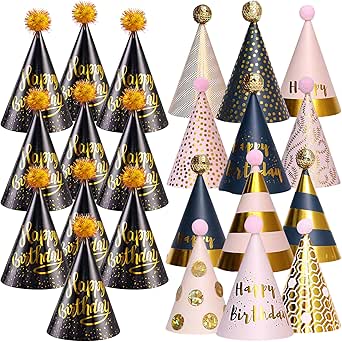 Amazon.com: Kids Birthday Party Hats - 22 Pieces - Celebration Headwear ...