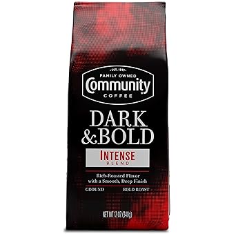 Amazon.com : Community Coffee Dark & Bold Intense Blend, Dark Roast ...