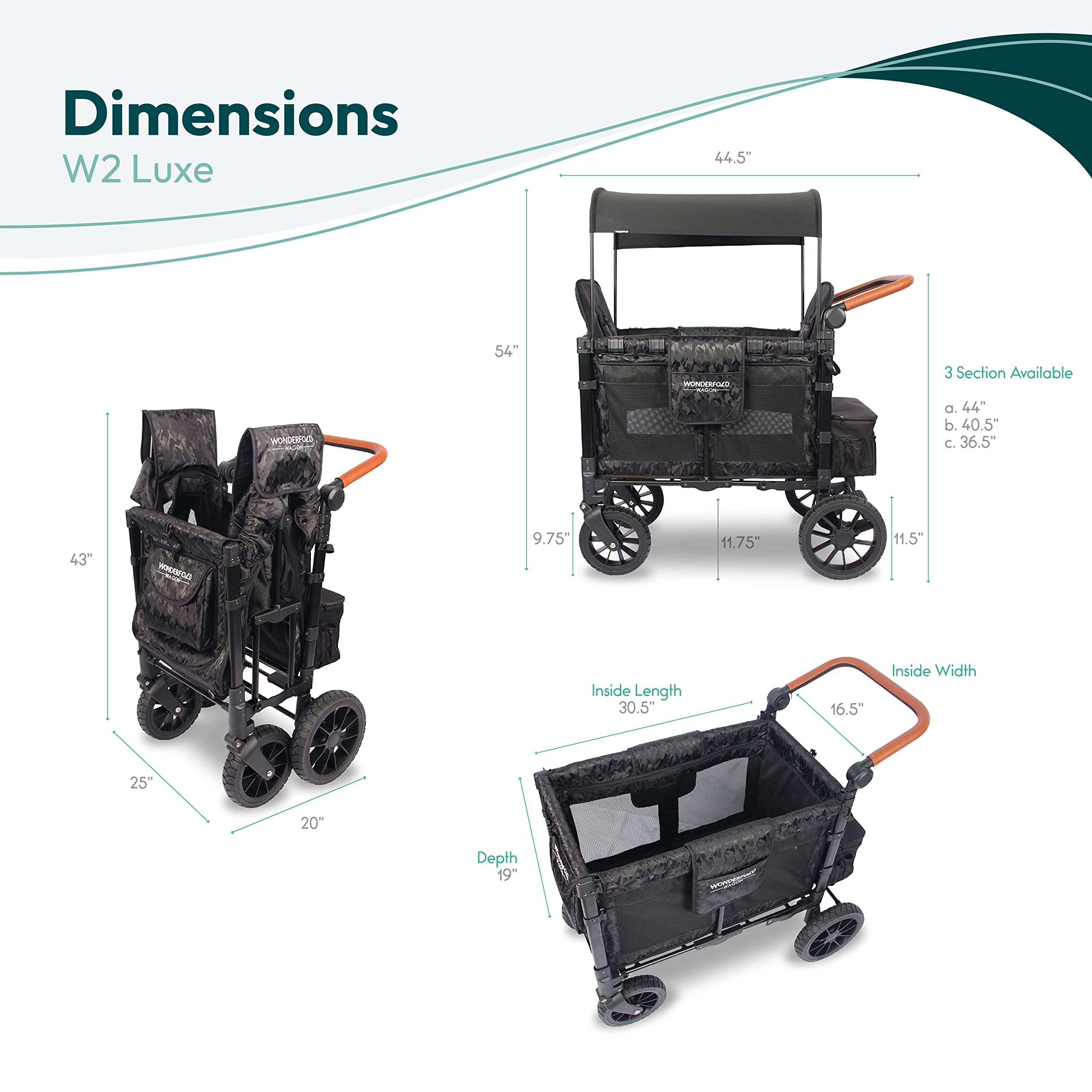 Snapklik.com : WONDERFOLD W2 Luxe Double Stroller Wagon Featuring 2 ...