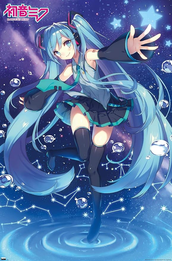 Amazon.com: Trends International Hatsune Miku - Stars Wall Poster, 34L ...