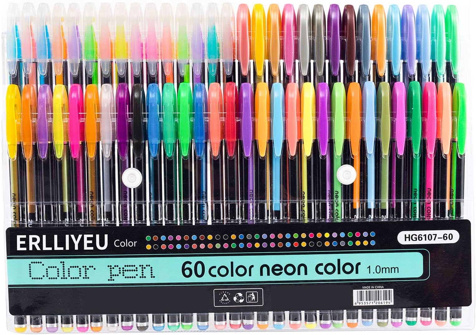 EXERZ colour gel pen set 30pcs - fine ink ballpoint pens, vibrant ...