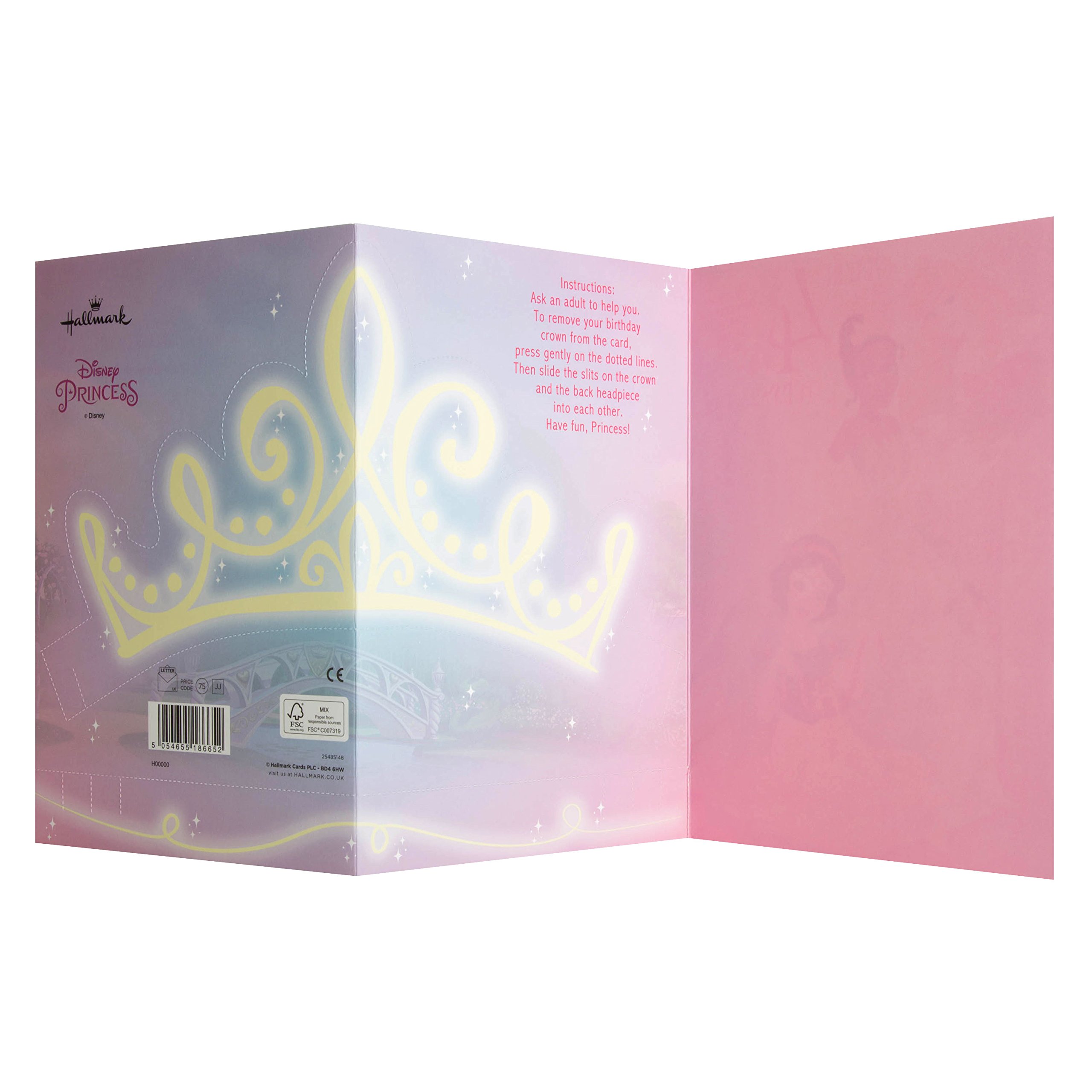 Hallmark Disney Princess 4th Birthday Card 'Make Your Own Crown ...