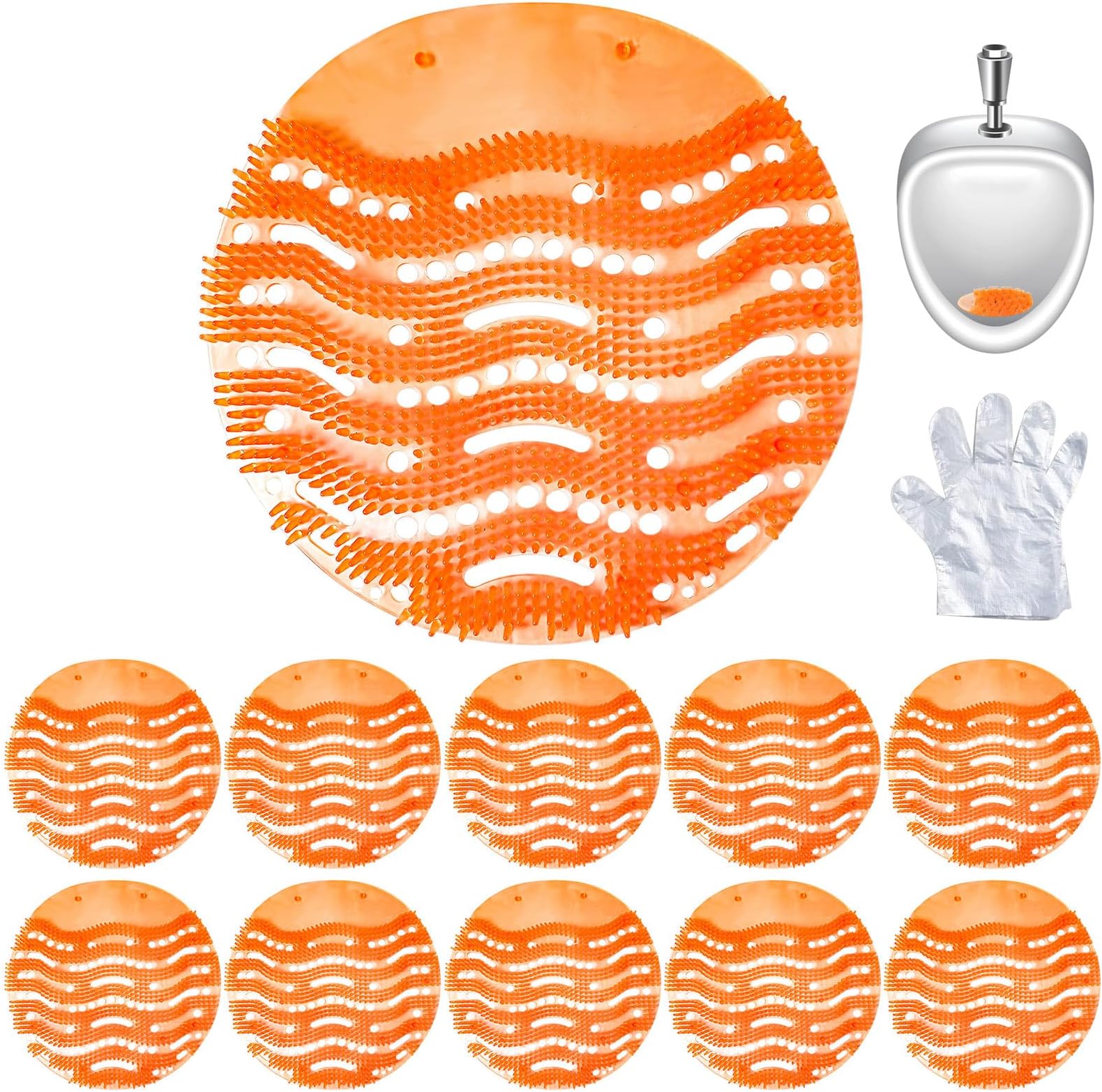 Amazon.com: 10 Packs Urinal Screens Deodorizer, Urinal Cake Anti-Splash ...