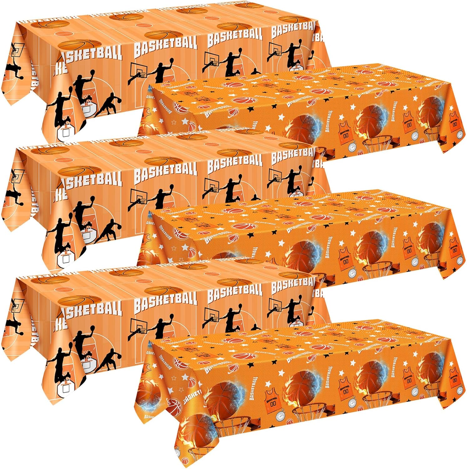 Amazon.com: Mindsoft 6 Pcs Basketball Tablecloths Basketball Party ...