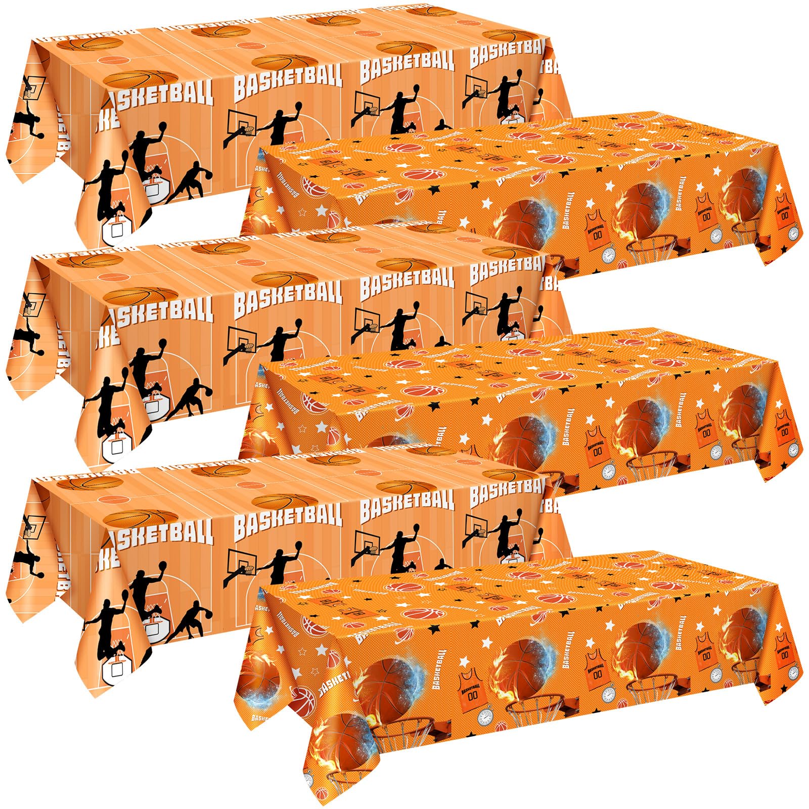 Amazon.com: Mindsoft 6 Pcs Basketball Tablecloths 54 x 108 Inches ...