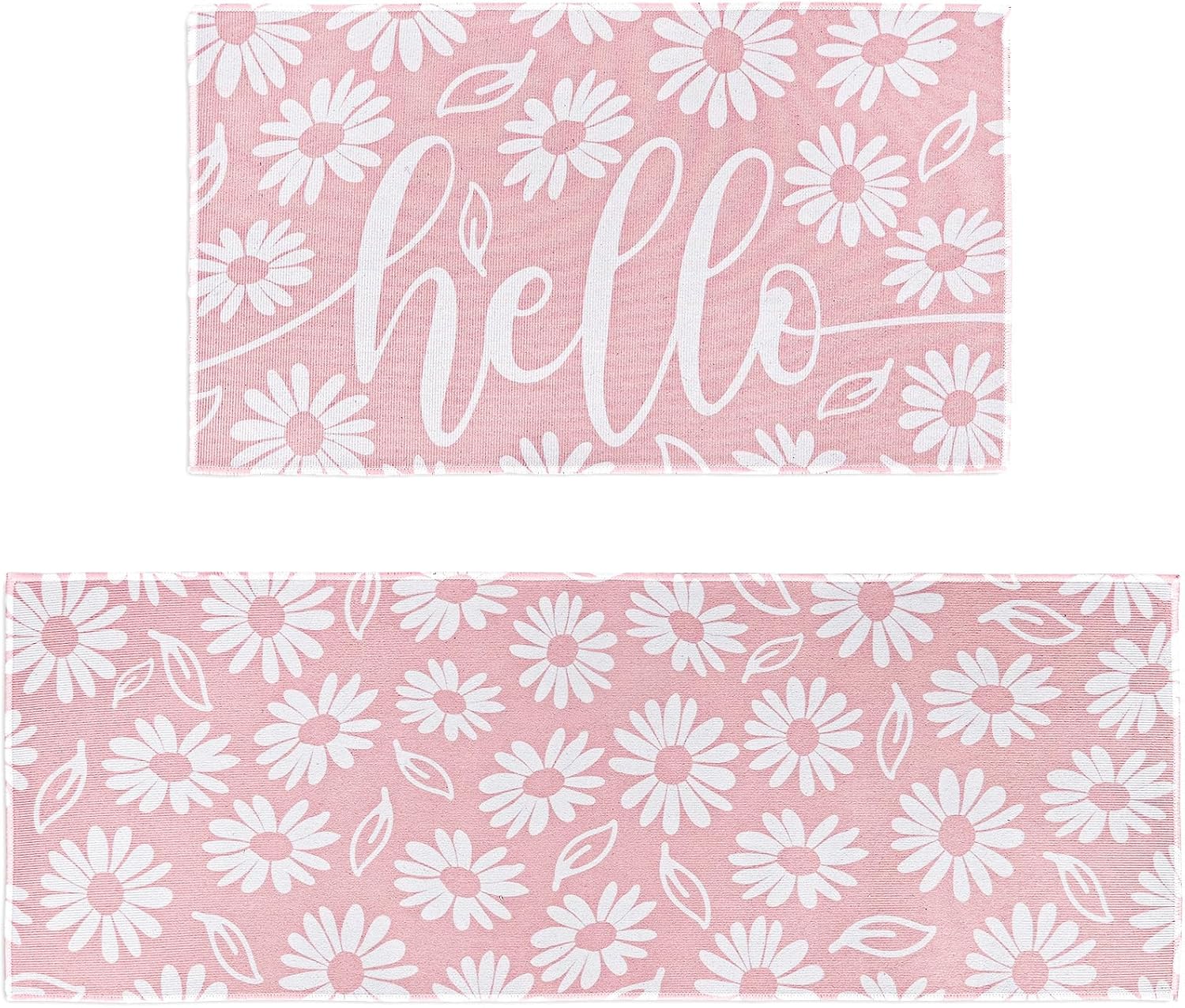 Amazon.com: JarThenaAMCS Spring Kitchen Rugs Set of 2 Daisy Flower Door ...