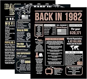 40th Birthday Decorations for Women and Men, Classy Vintage Table Decor ...