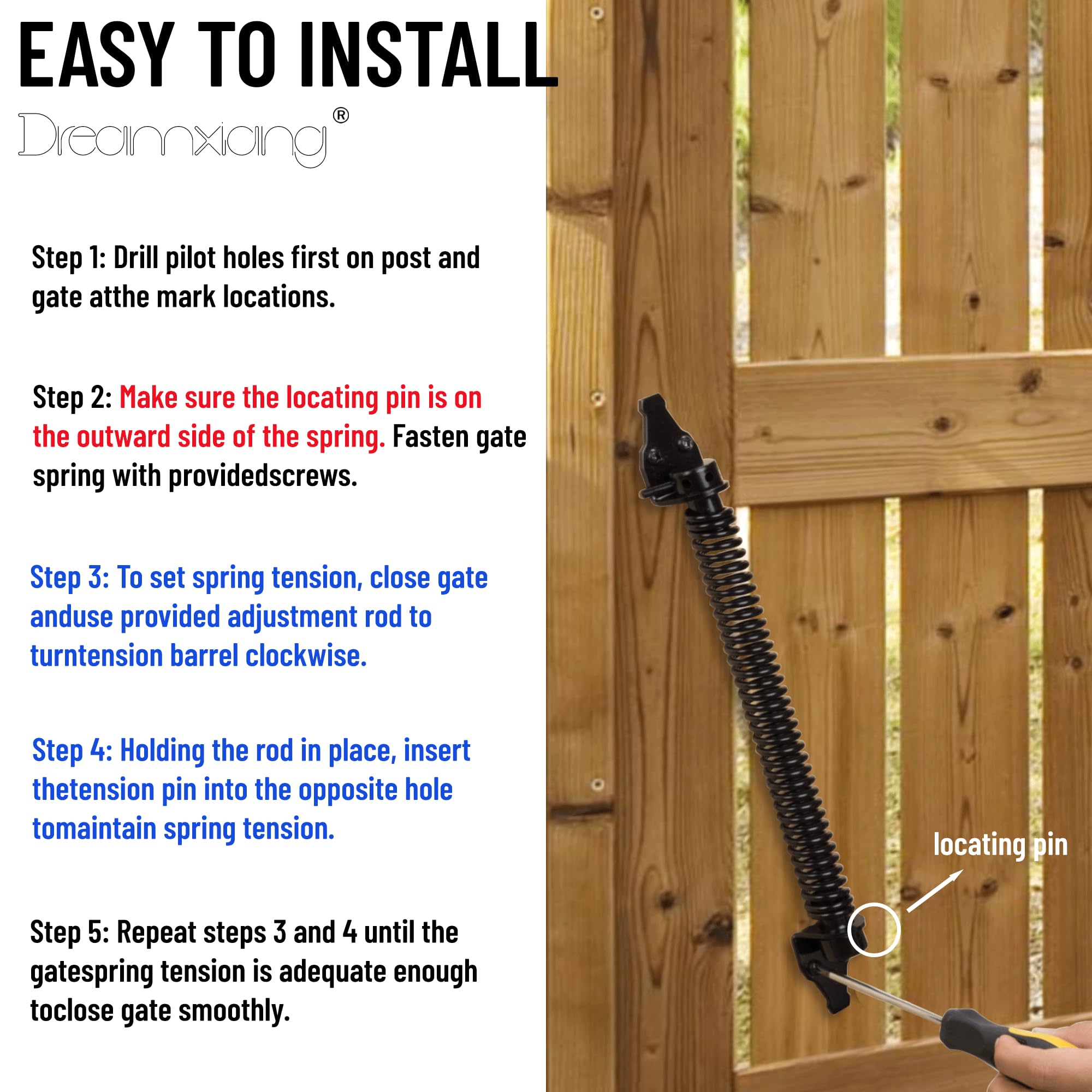 Snapklik.com : 14" Gate Spring Self Closing Heavy Duty Outdoor Door ...