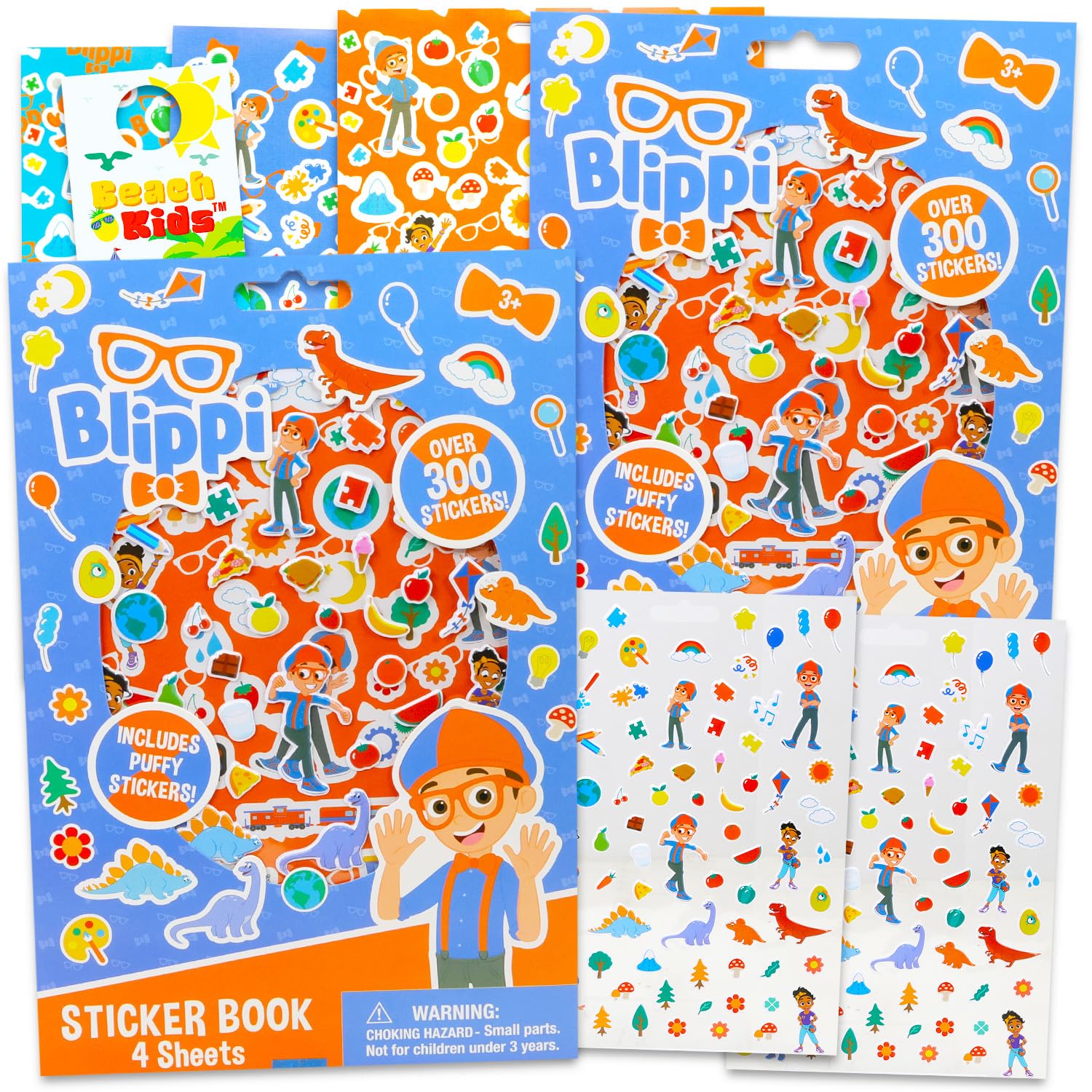 Amazon.com: Blippi Stickers for Toddlers - Blippi Party Supplies Bundle ...