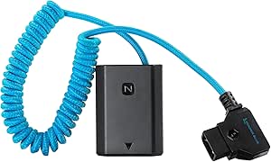 Kondor Blue Coiled Braided Power Adapter Cable for D-Tap Connector to ...