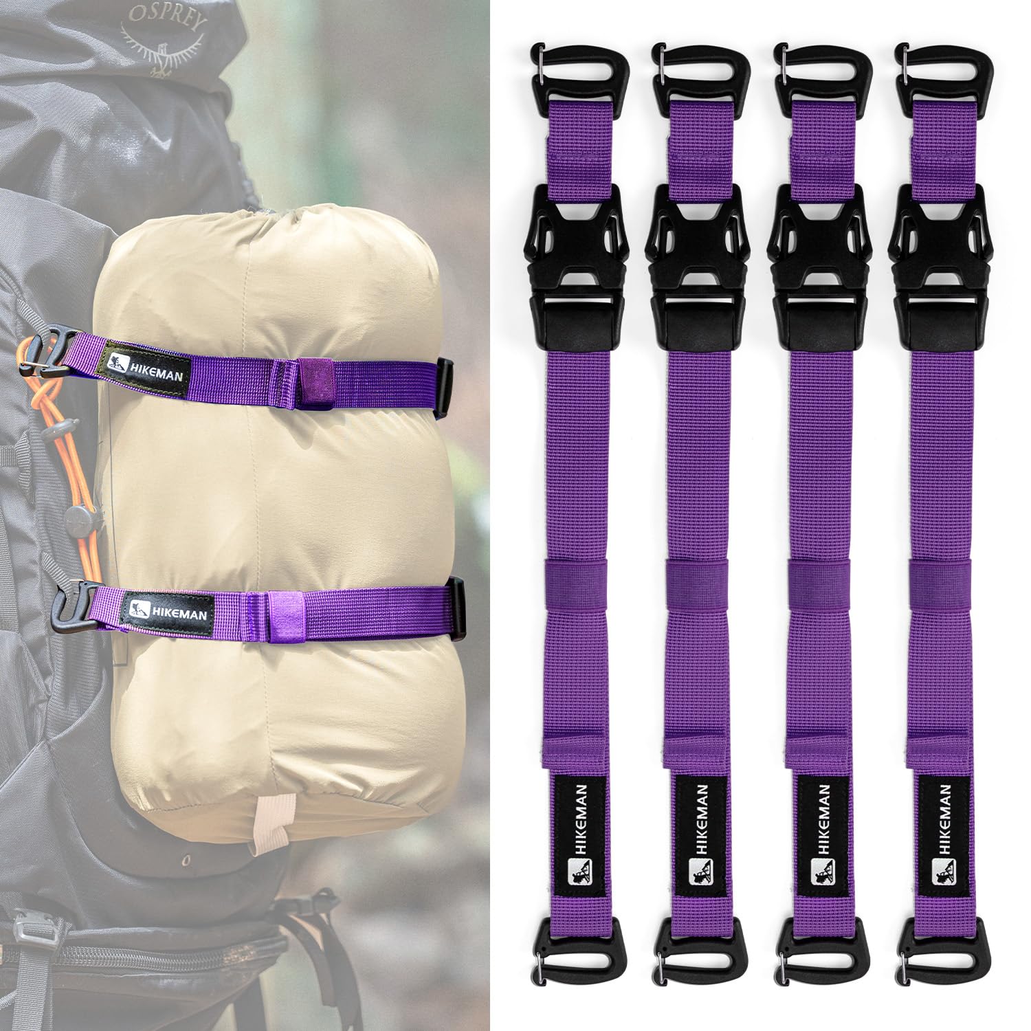 Snapklik.com : HIKEMAN 4 Pcs Tactical Molle System Backpack Straps And ...