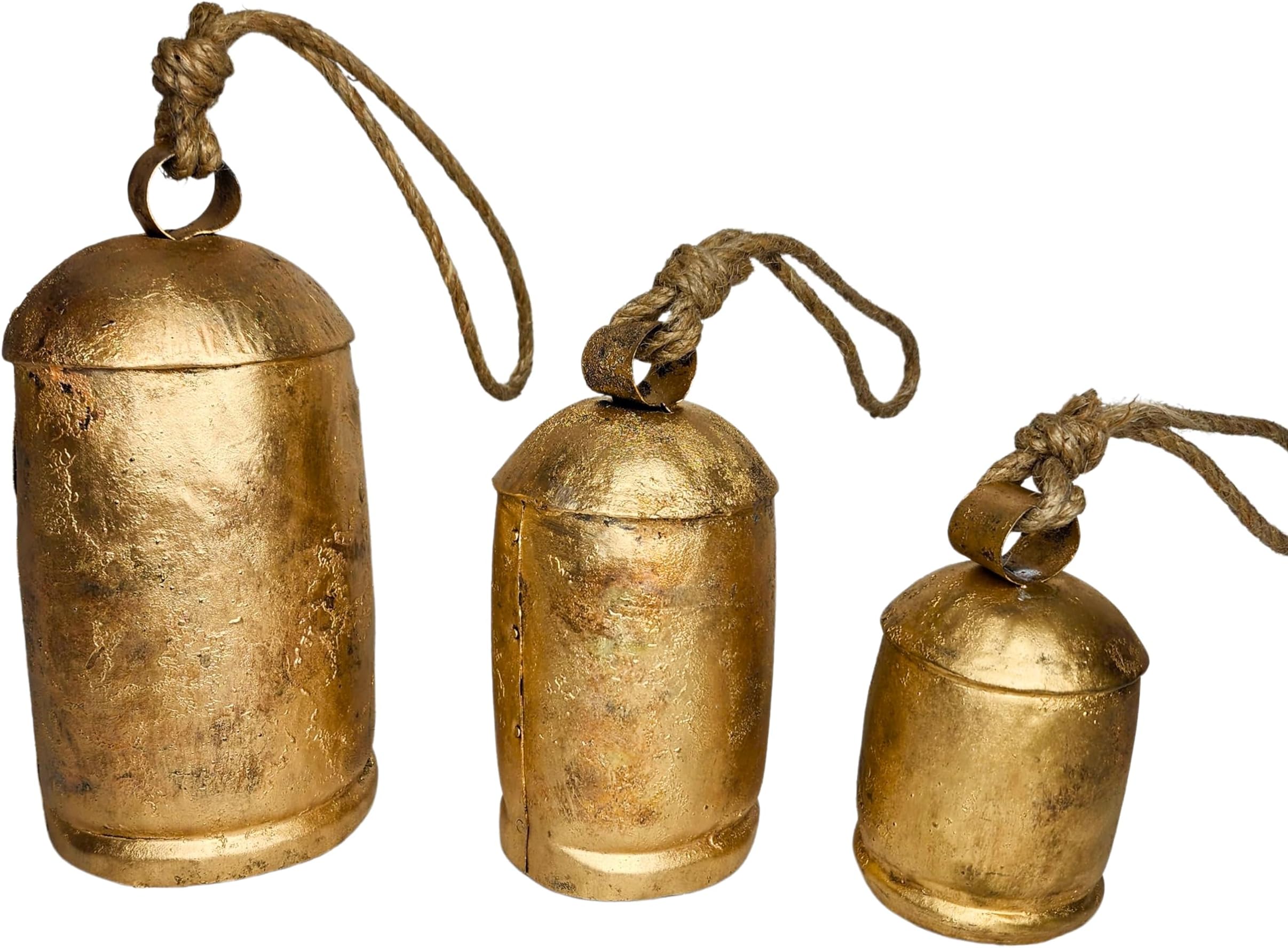 Amazon.com: BELLUXE Set of 3 Giant Harmony Cow Bells Huge Vintage ...