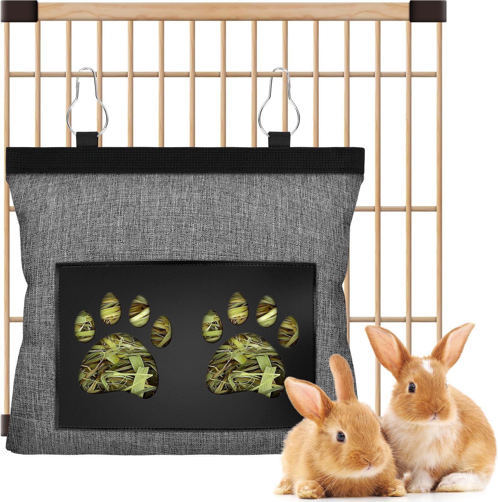 Amazon.com : Rabbit Hay Feeder Bag Guinea Pig Hay Feeder Storage with 2 ...