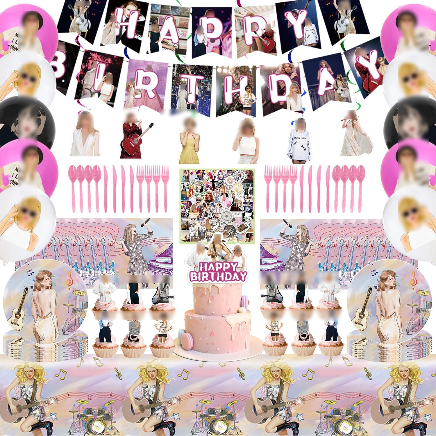 Amazon.com: YusoiroPol 167 PCS TS Singer Birthday Decorations - TS ...
