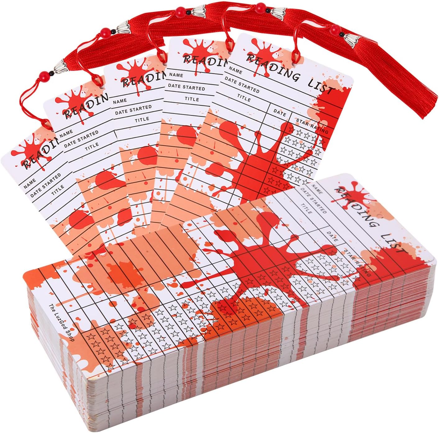 Amazon.com: 50PCS 2024 Reading List Bookmarks Tracker Library Book Club ...