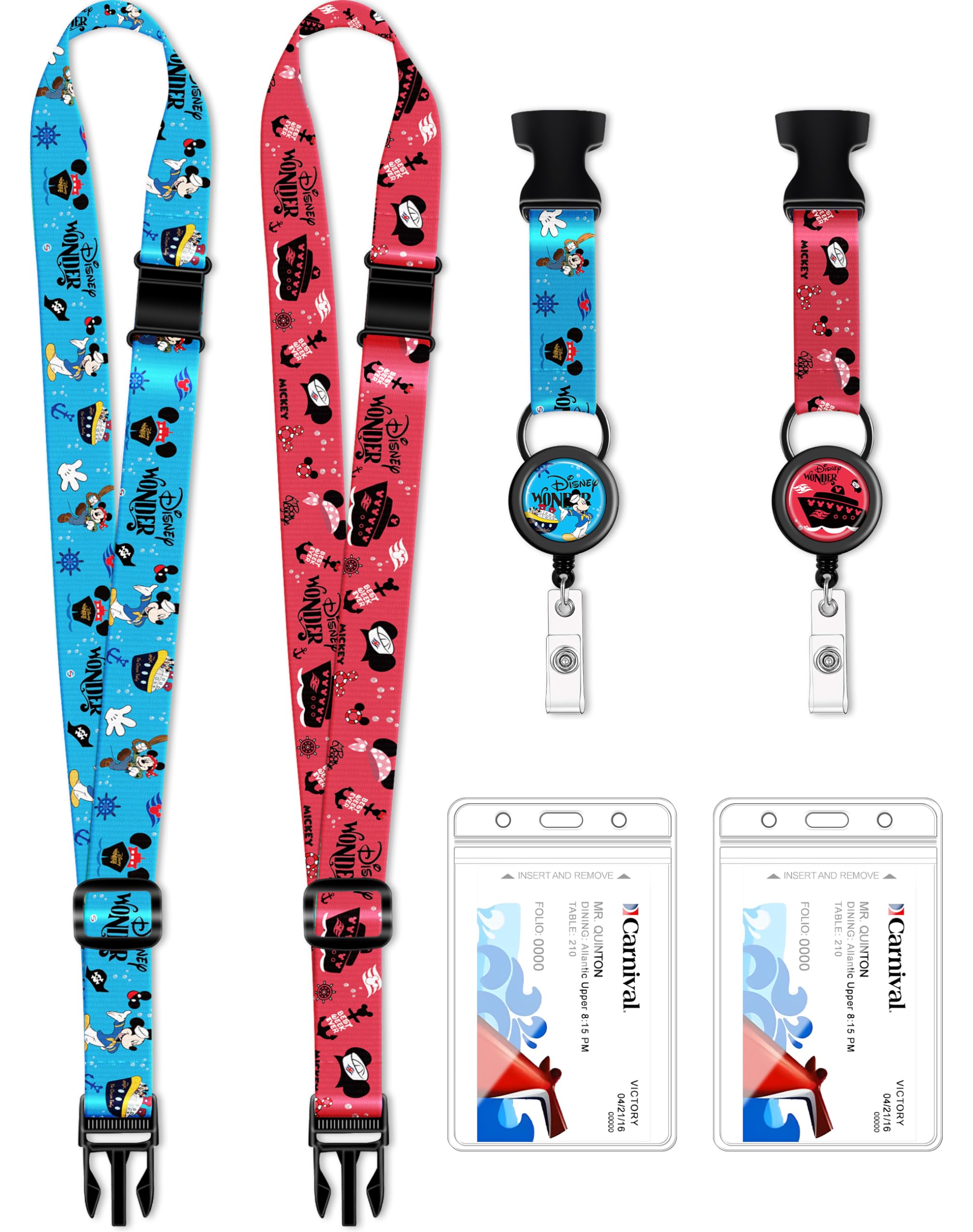 Amazon.com: Akkya Cruise Lanyard for Ship Cards with Retractable Reel ...