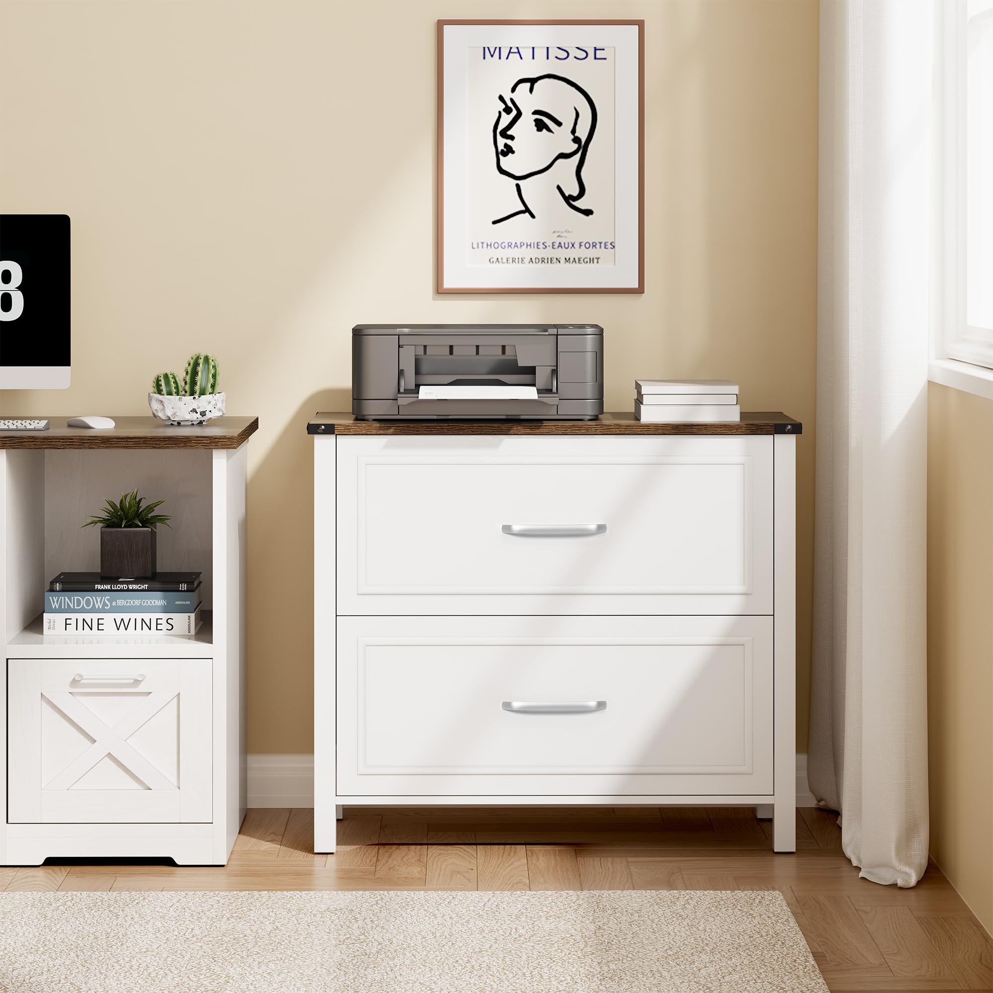 Amazon.com: YITAHOME 2 Drawer File Cabinet, Large Lateral Filing ...