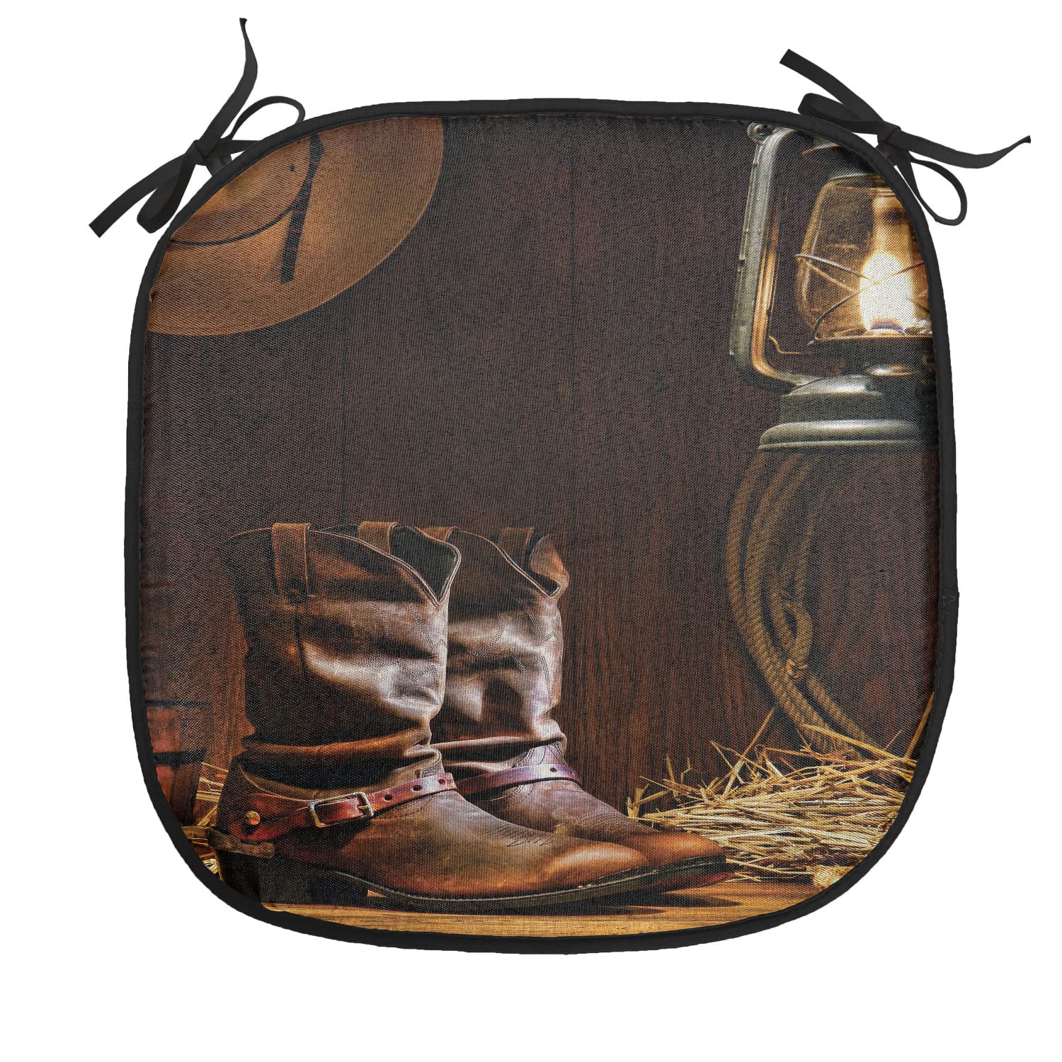 Snapklik.com : Western Chair Cushion Pads Set 12, Traditional Leather ...