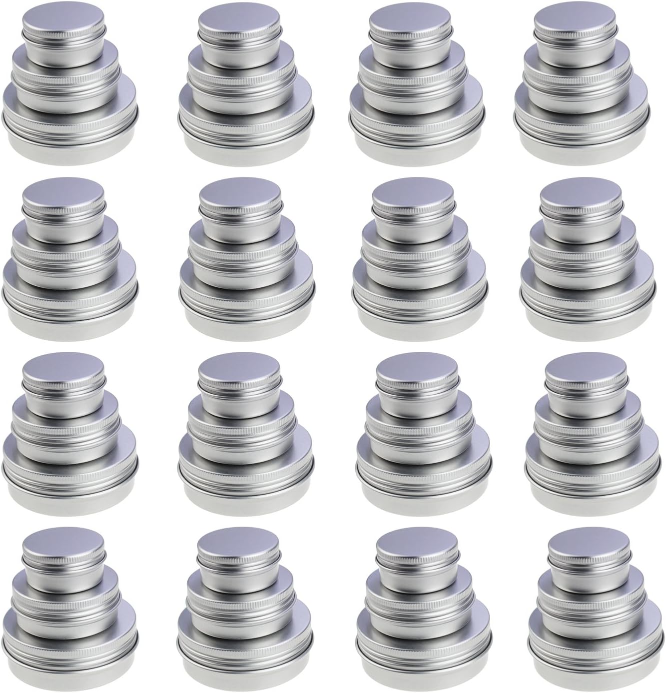 Amazon.com: LJY 48 Pieces Round Metal Tins Empty Aluminum Cans Storage ...