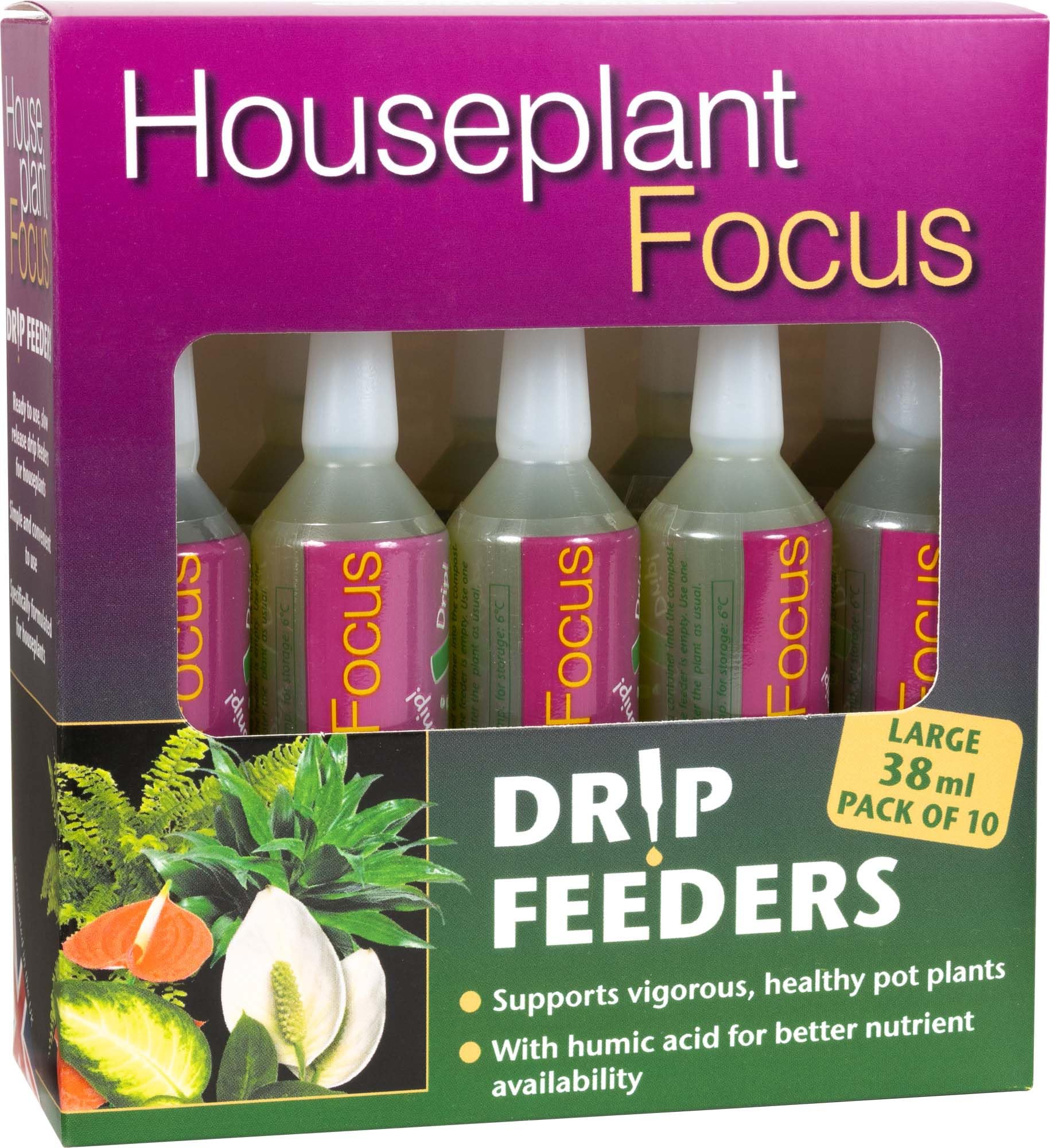 Houseplant Focus Drip Feeders 38ml - 10 box : Amazon.co.uk: Garden