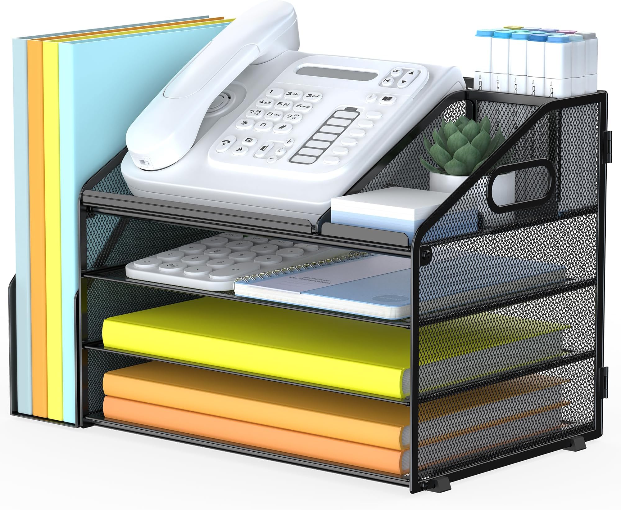 Amazon.com: Veesun Desk Organizer 4 Tiers, Paper File Letter Organizer ...