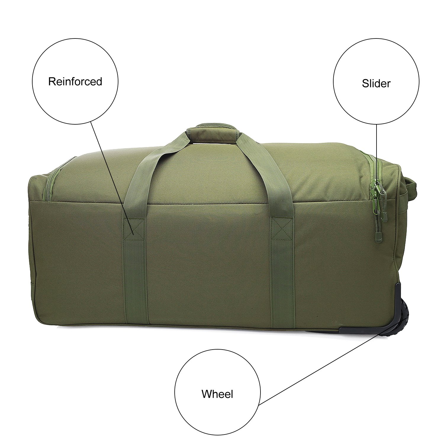 Deployment Bag with Wheels Military Duffle Bag Large Heavy-Duty Bags ...