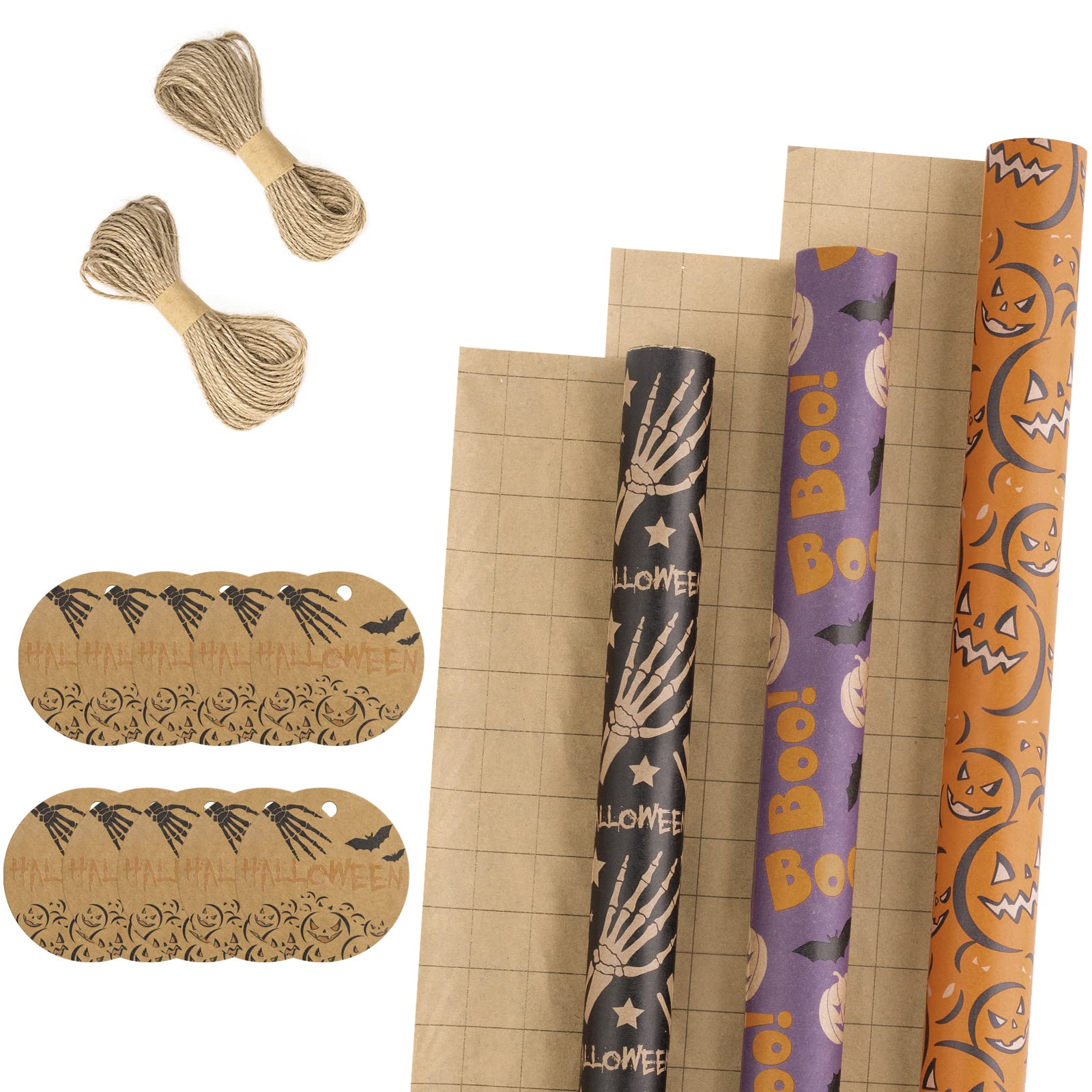 Snapklik.com : RUSPEPA Halloween Wrapping Paper Rolls