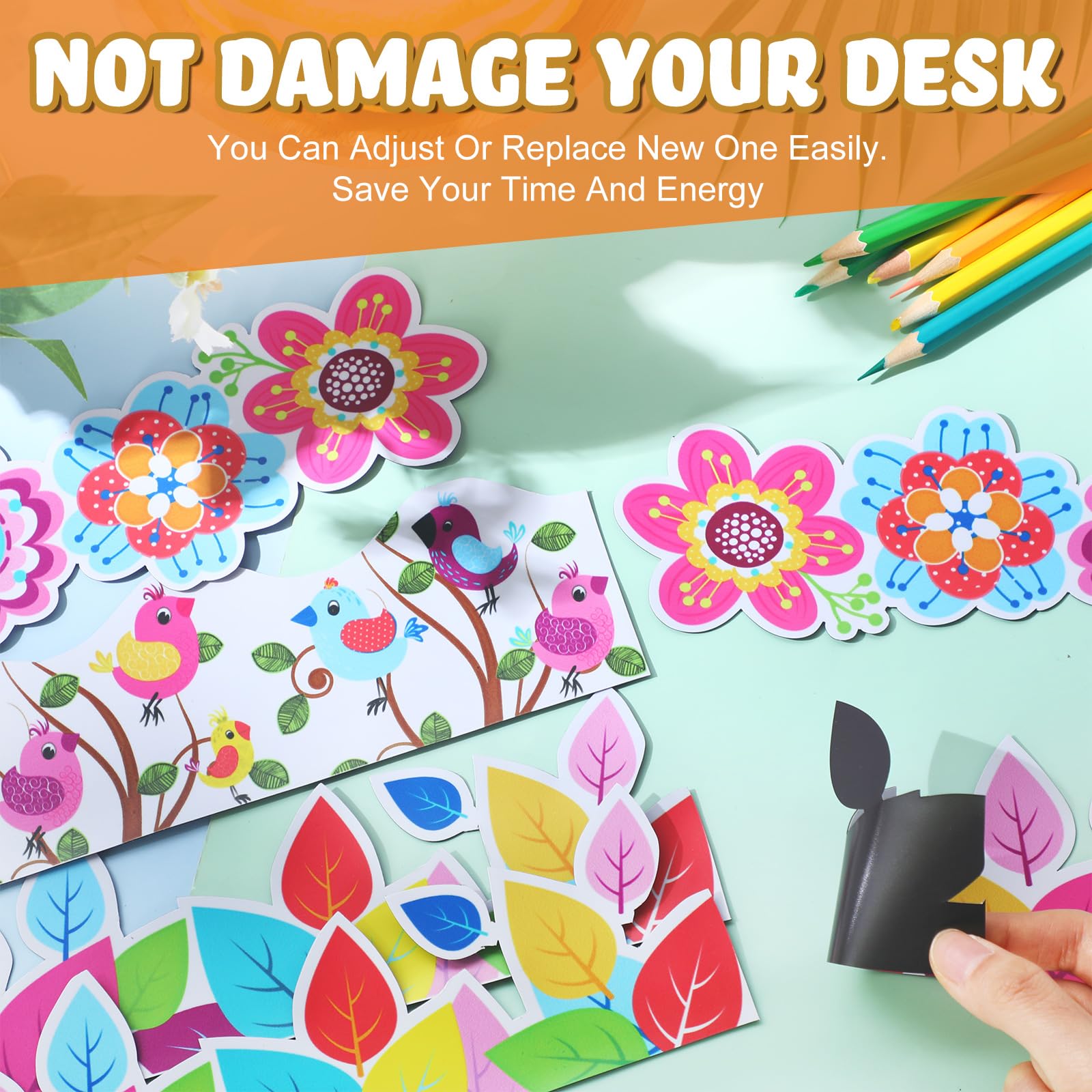Snapklik.com : 12 Pcs Spring Bulletin Board Borders Magnetic Flower ...