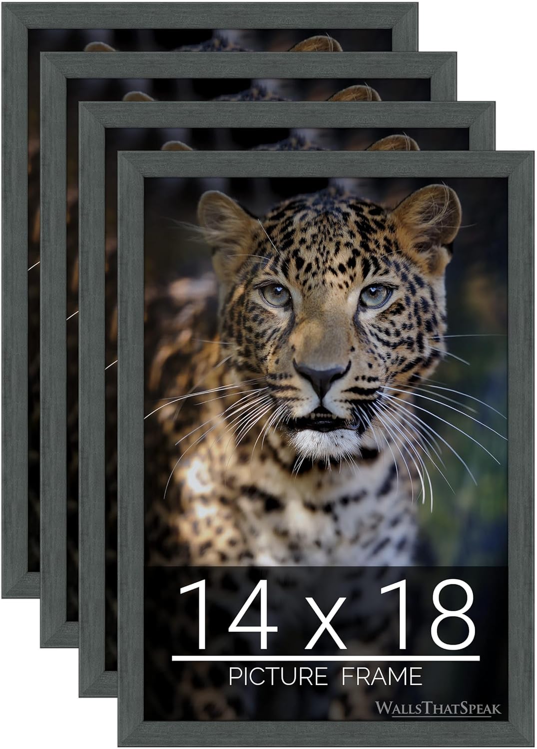 Amazon.com - wallsthatspeak 14x18 Slate Gray Picture Frame for Puzzles ...