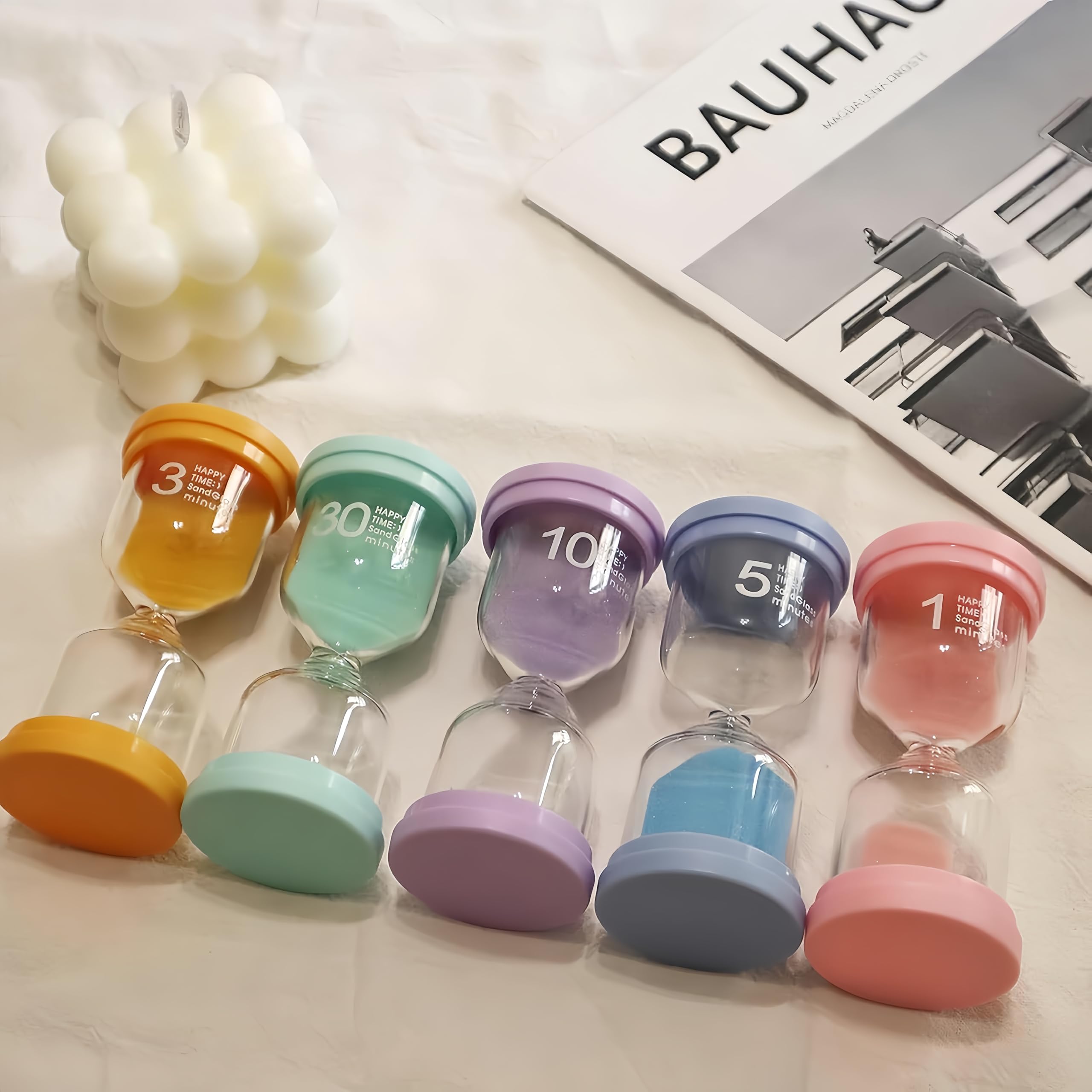 Sand Timer Set Minutes 5 Colors Sand Clock Hourglass Timers for ...