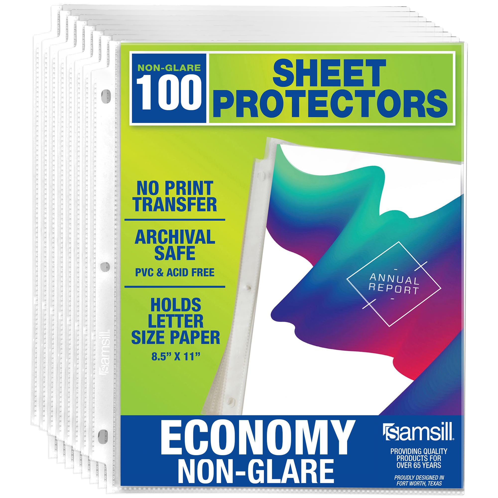 Snapklik.com : 100 Pack Sheet Protectors, 8.5x11 Inch Page Protectors ...