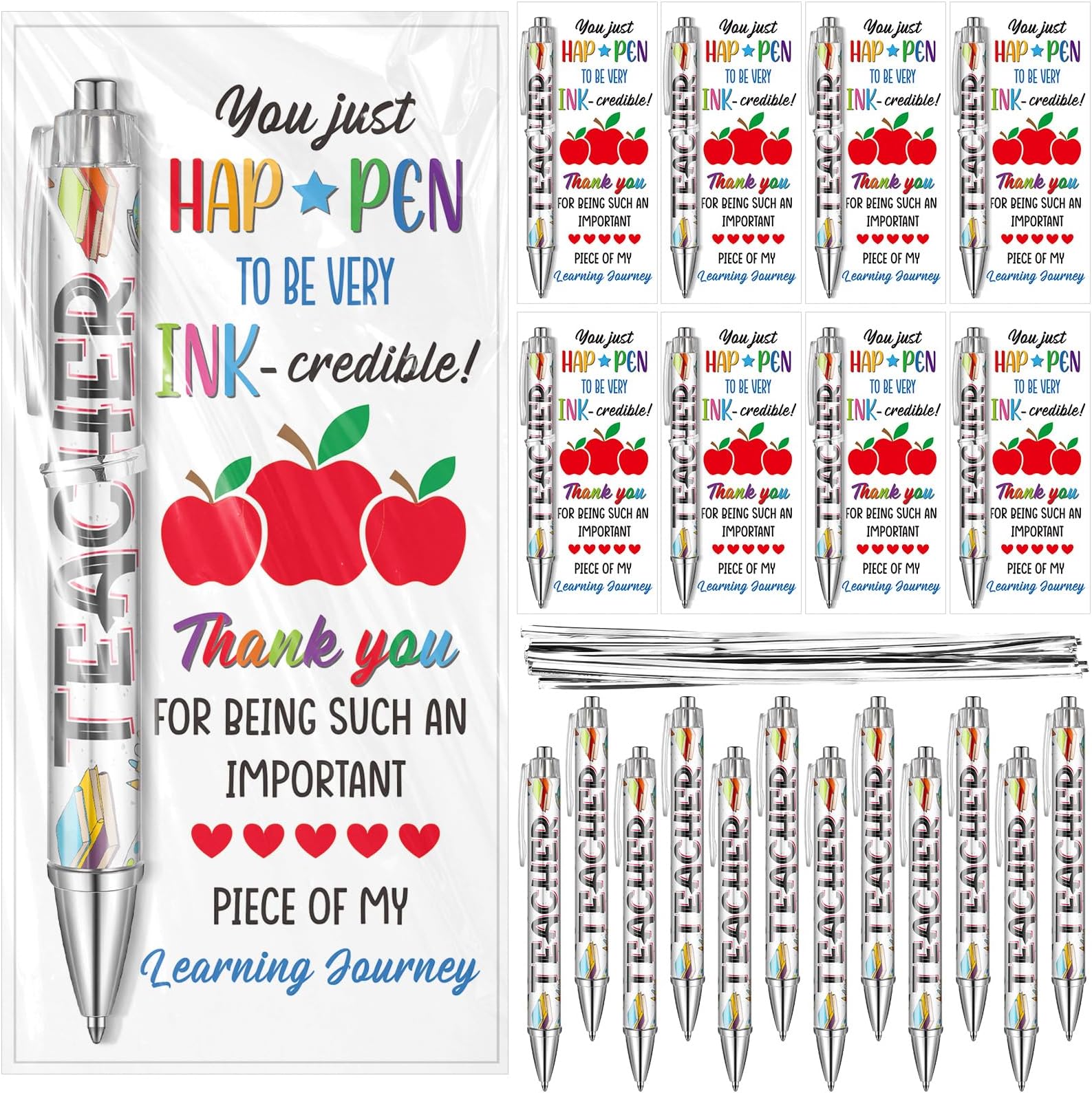 Amazon.com : Janlaugh 36 Sets Teacher Gifts Pens Bulk Teacher ...