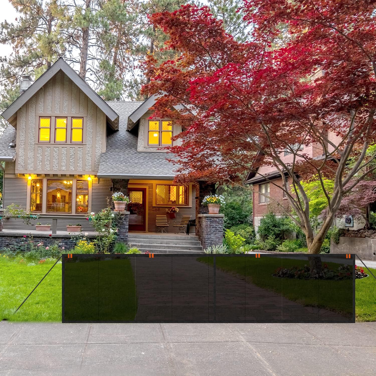 Amazon.com: Kidkusion Retractable Driveway Guard, Black, 25' Driveway ...