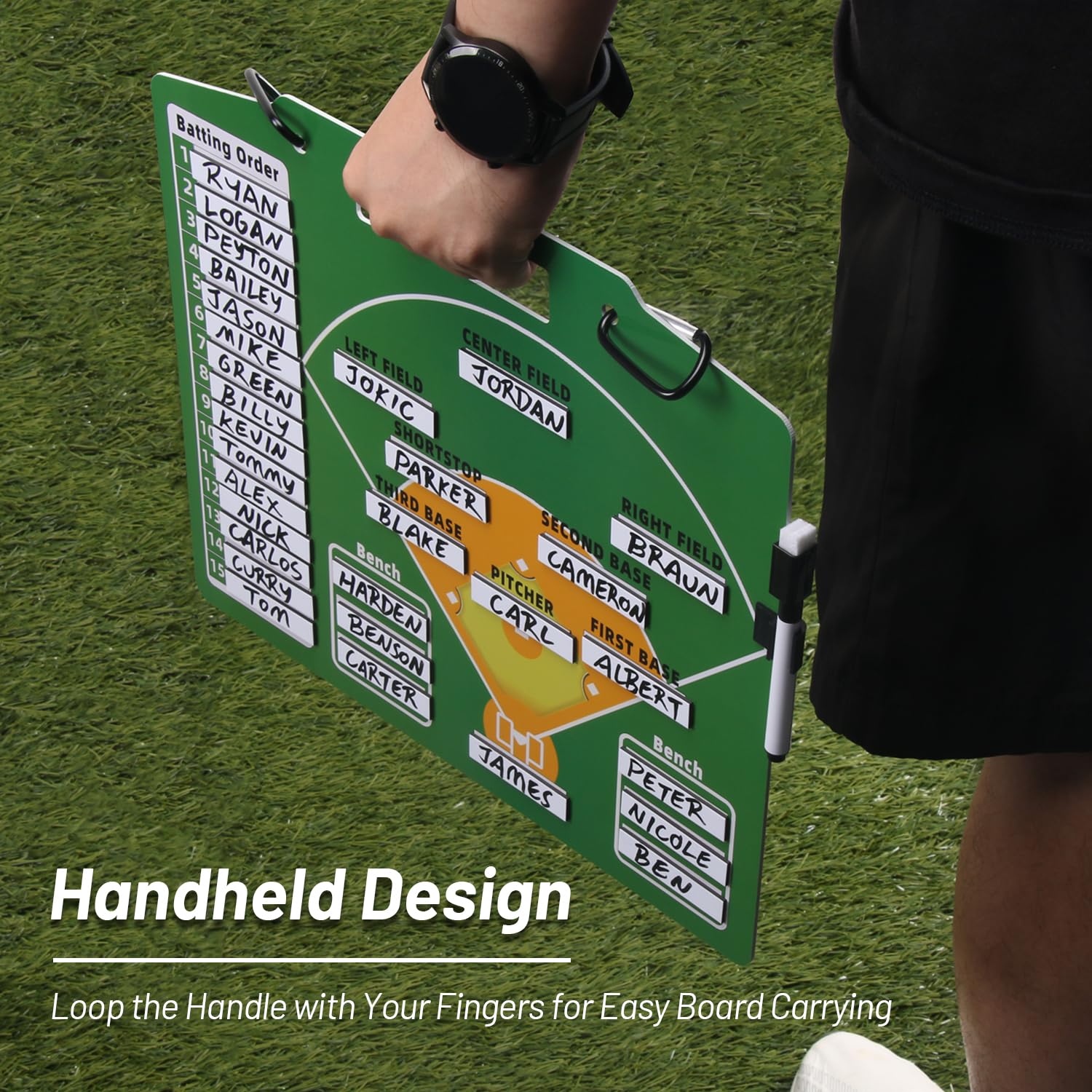 Snapklik.com : Eovok Magnetic Baseball Lineup Board For Coach, Erases ...