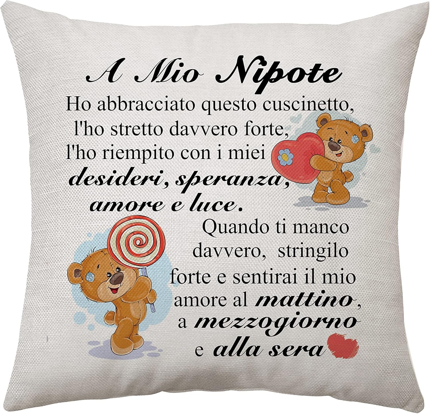 A Mio Nipote Regali Copricuscino Regali per Nipote da Zia Zio Nipote Regali di Compleanno ...