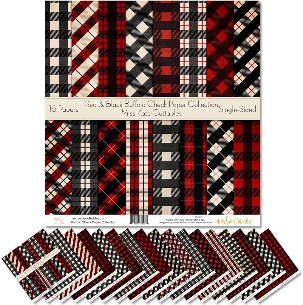 Amazon.com: Pattern Paper Pack - Red & Black Buffalo Check - Christmas ...